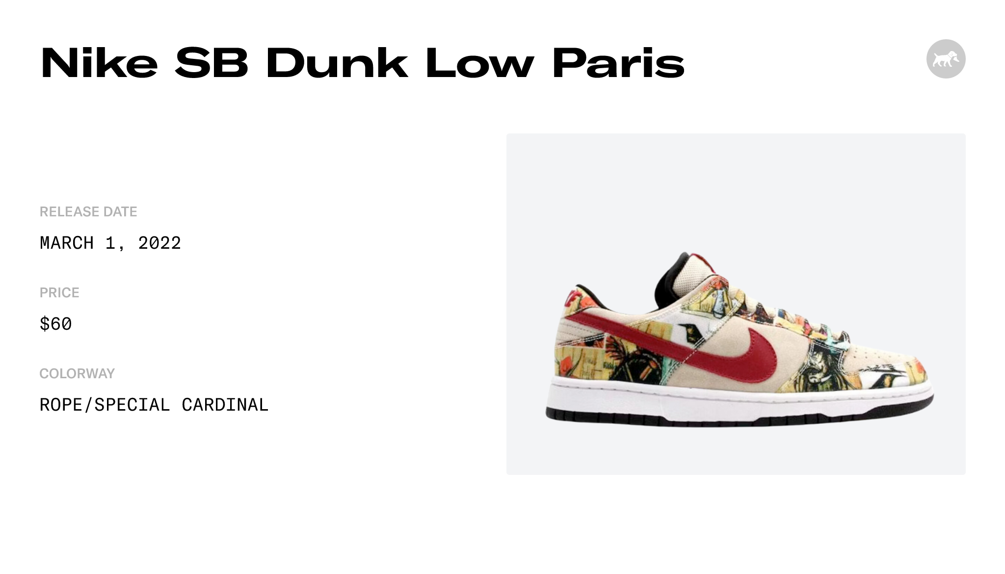 Nike SB Dunk Low Paris - 308270-111 Raffles & Where to Buy