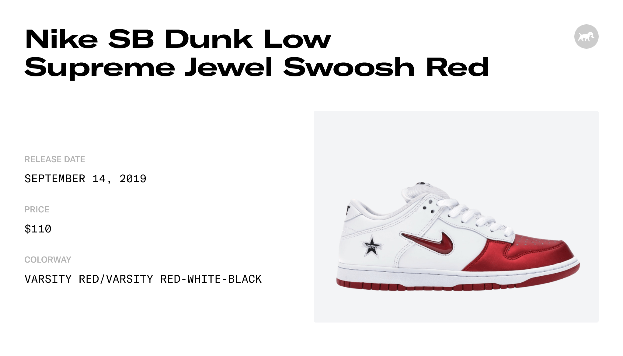 Nike SB Dunk Low Supreme Jewel Swoosh Red - CK3480-600