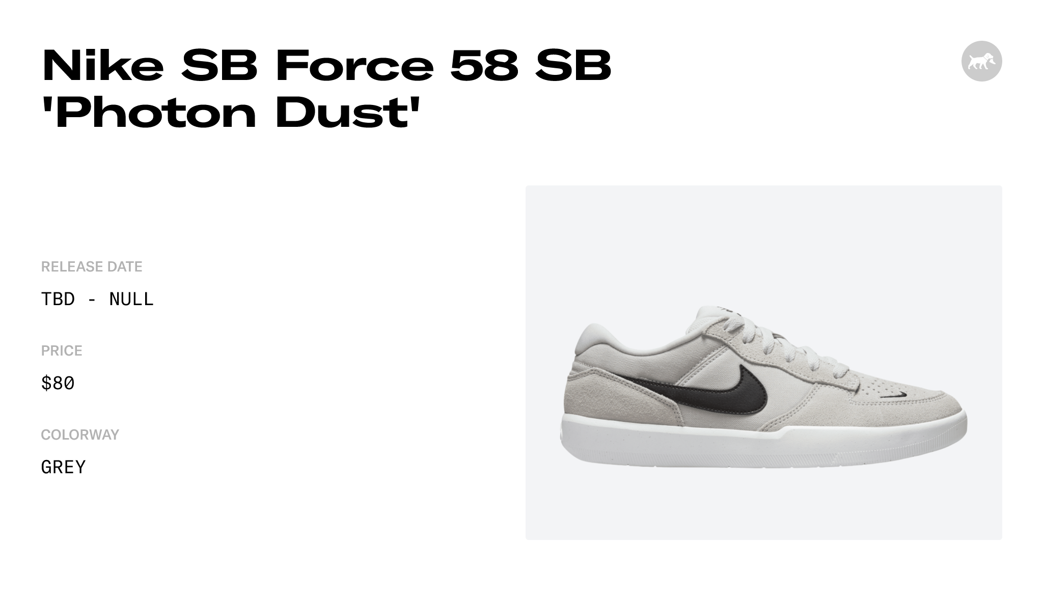 Nike SB Force 58 SB 'Photon Dust' - CZ2959-003 Release Info