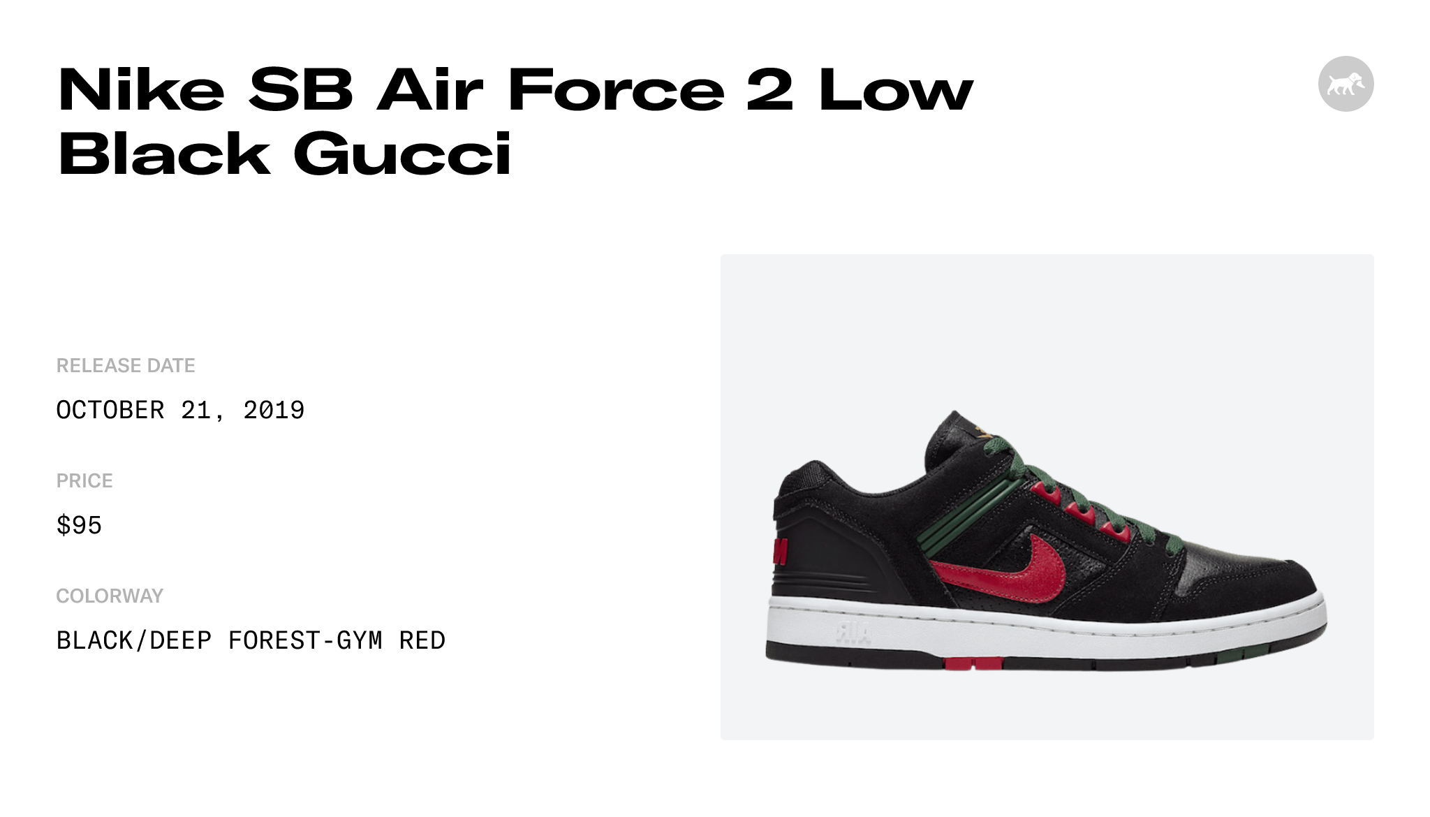 Nike SB Air Force 2 Low Black Gucci - AO0300-002 Raffles & Where to Buy