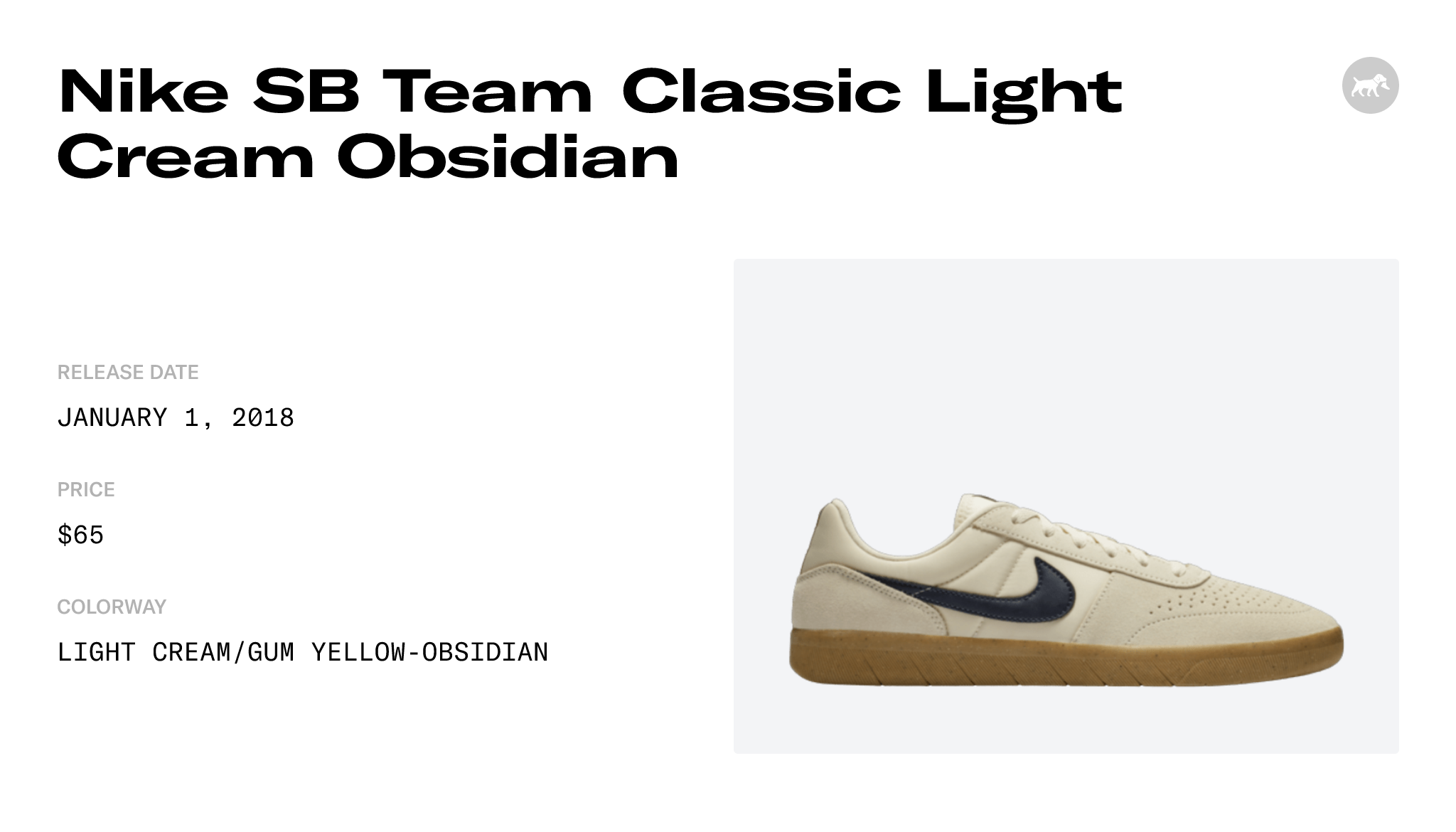 Nike SB Team Classic Light Cream Obsidian - AH3360-201
