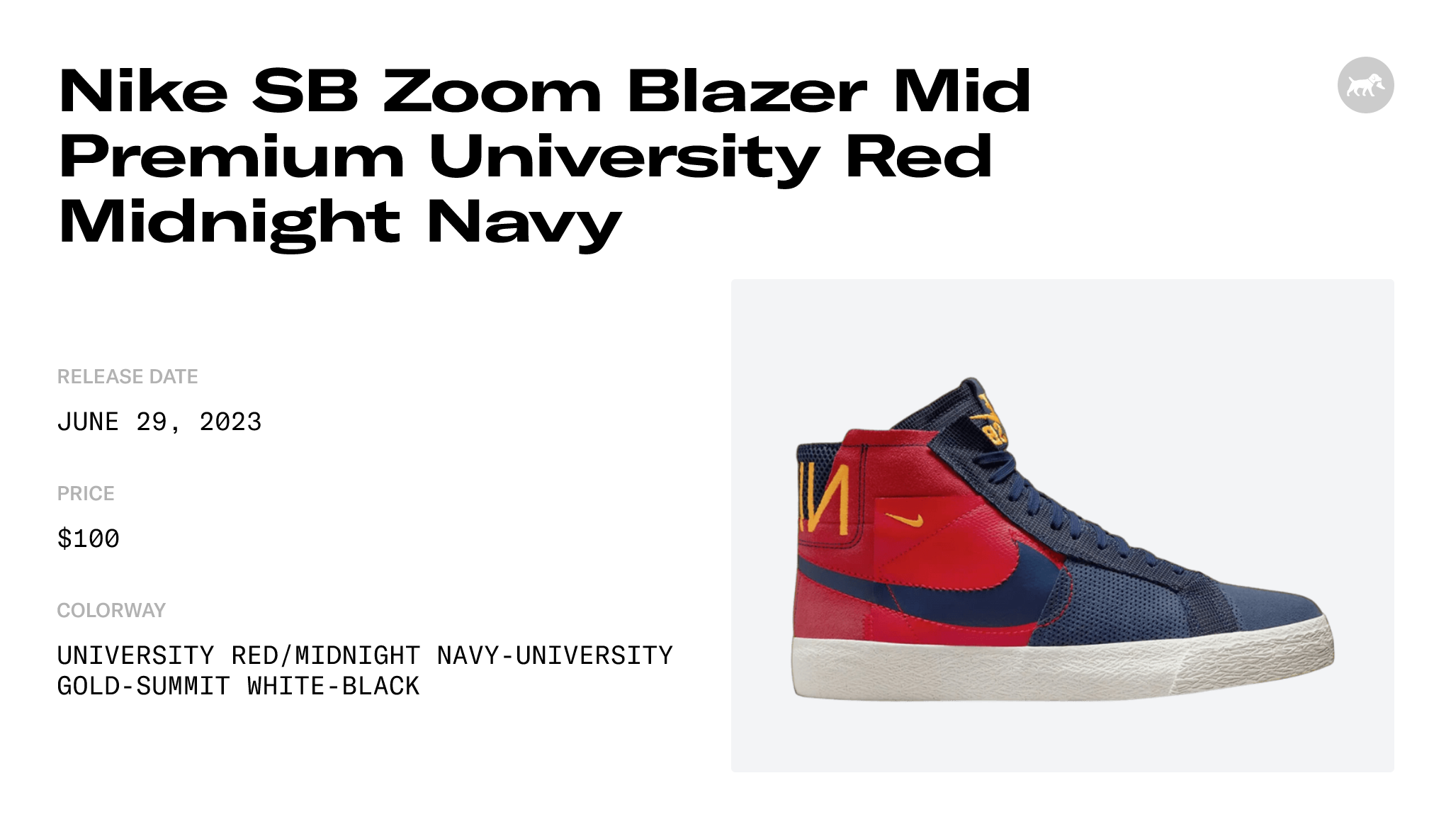 Nike SB Zoom Blazer Mid Premium University Red Midnight Navy - FD5113-600