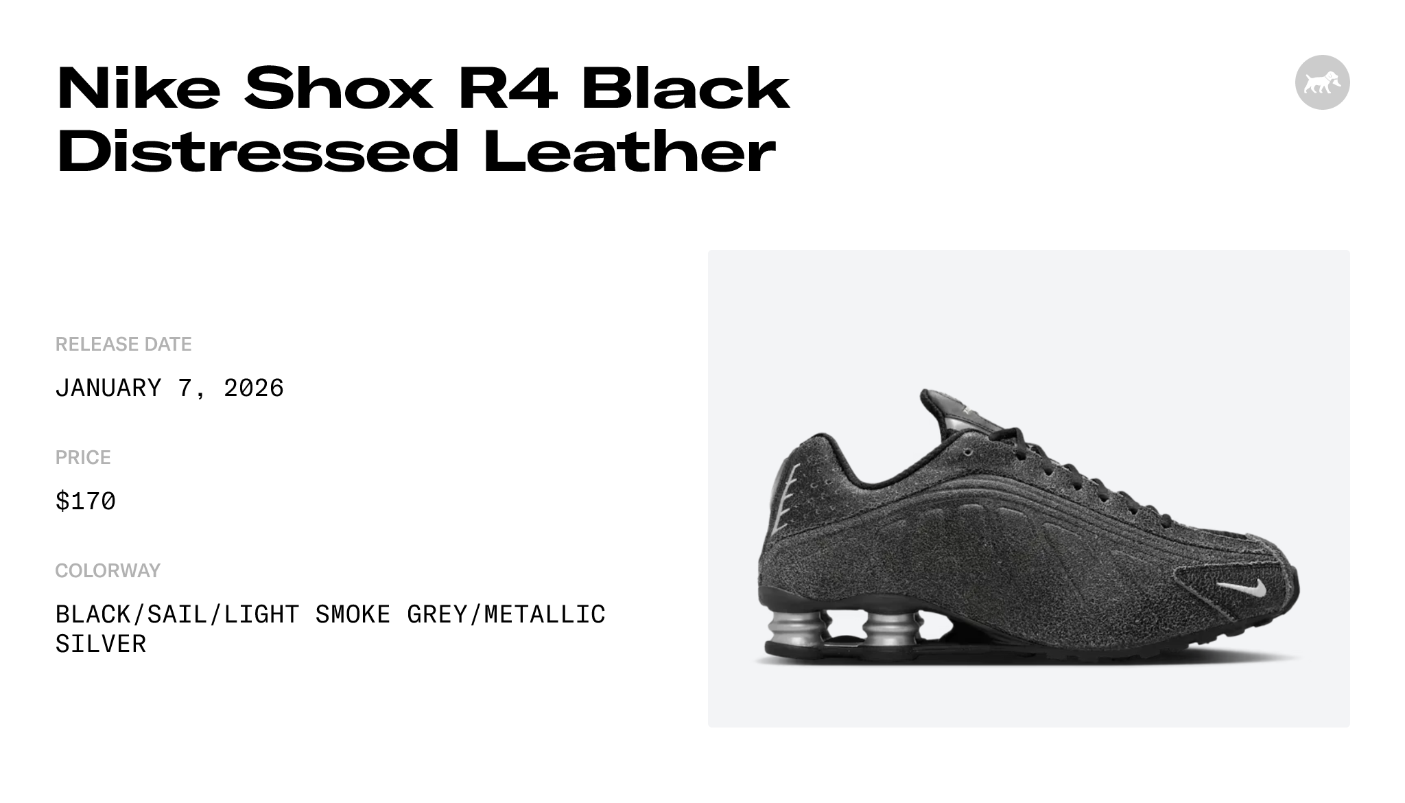 Nike Shox R4 Black Distressed Leather - IO4544-002 Release Info