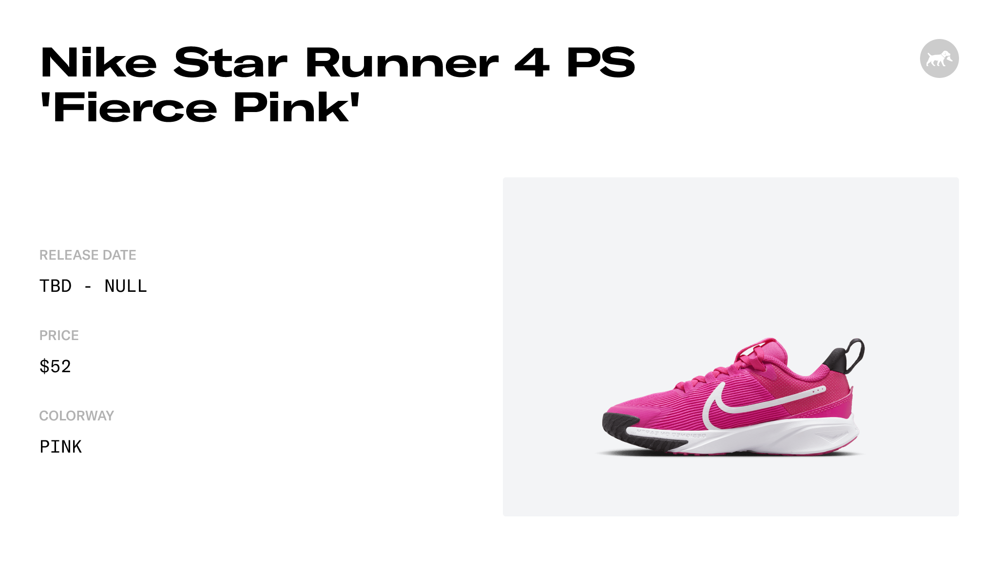 Nike Star Runner 4 PS 'Fierce Pink' - DX7614-601 Release Info
