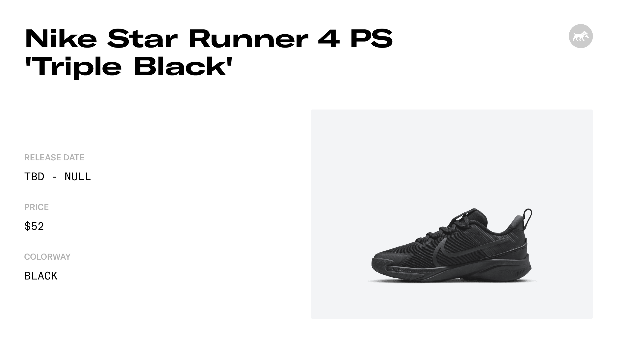 Nike Star Runner 4 PS 'Triple Black' - DX7614-002 Release Info