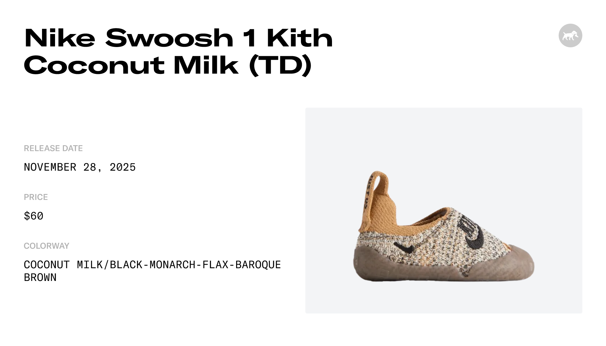 Nike Swoosh 1 Kith Coconut Milk (TD) - IM6046-100 Raffles & Where to Buy