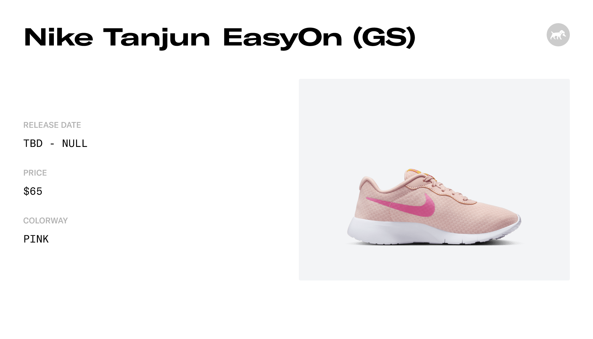 Nike Tanjun EasyOn (GS) - DX9041-800 Release Info