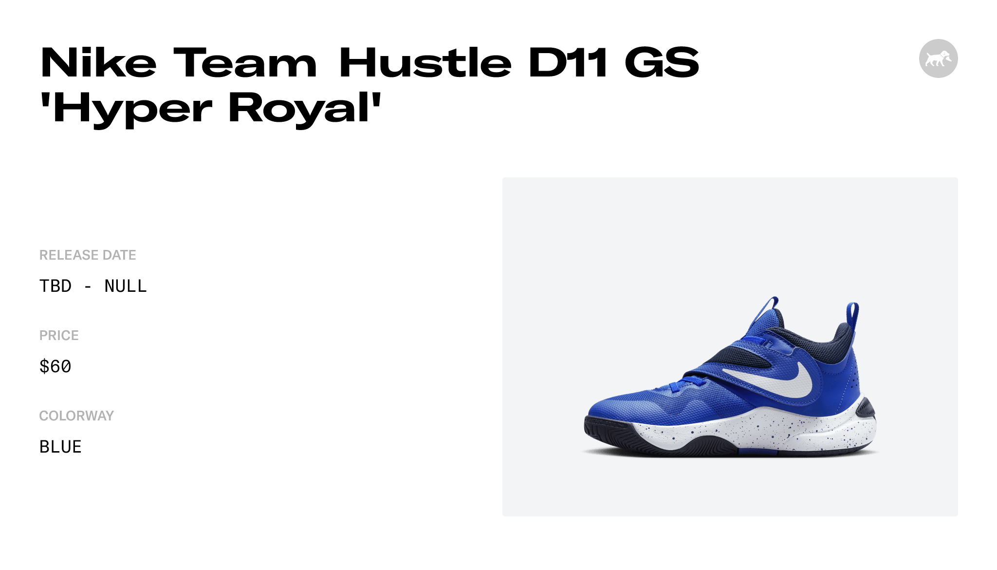 Nike Team Hustle D11 GS 'Hyper Royal' - DV8996-400 Release Info