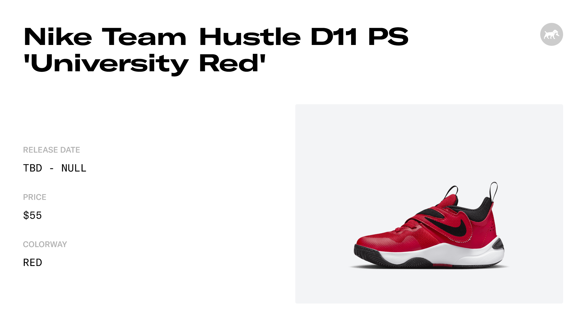 Nike Team Hustle D11 PS 'University Red' - DV8994-602 Release Info