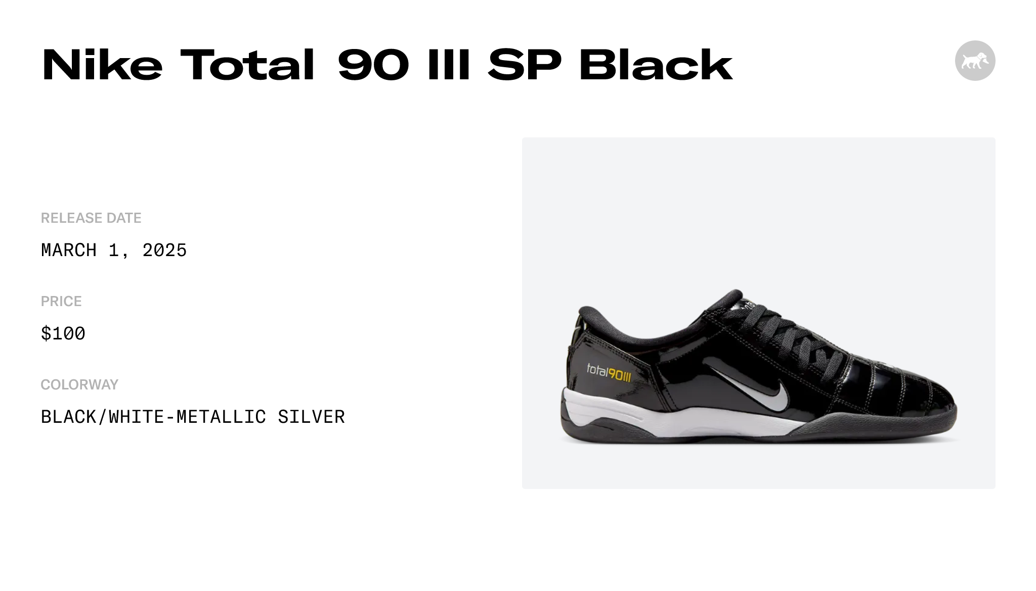 Nike Total 90 III SP Black - HJ9351-001 Release Info
