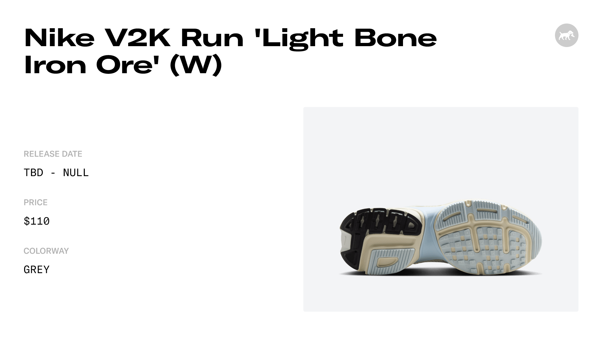 Nike V2K Run 'Light Bone Iron Ore' (W) - FZ3596-072 Release Info