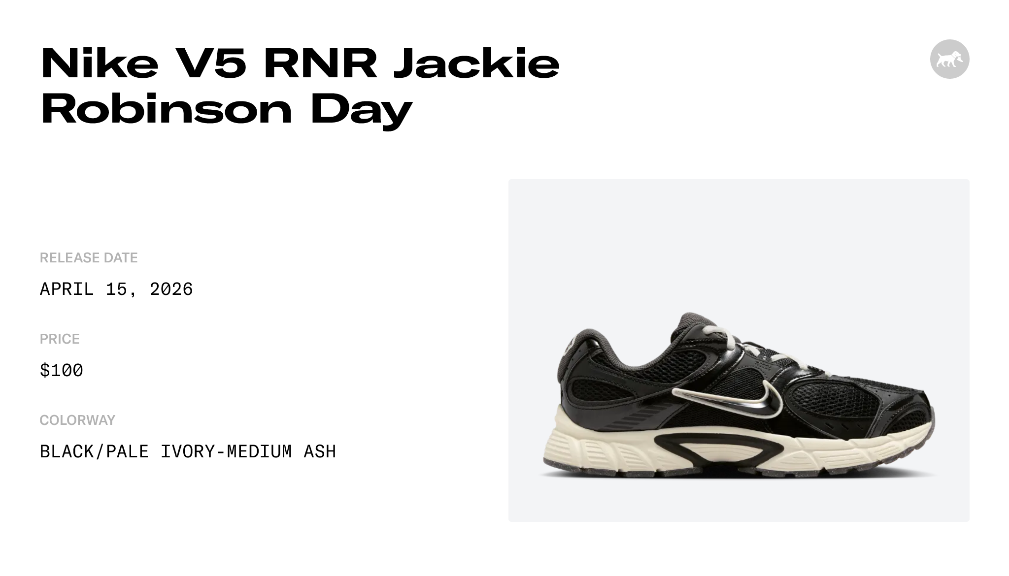 Nike V5 RNR Jackie Robinson Day - IQ3723-001 Release Info