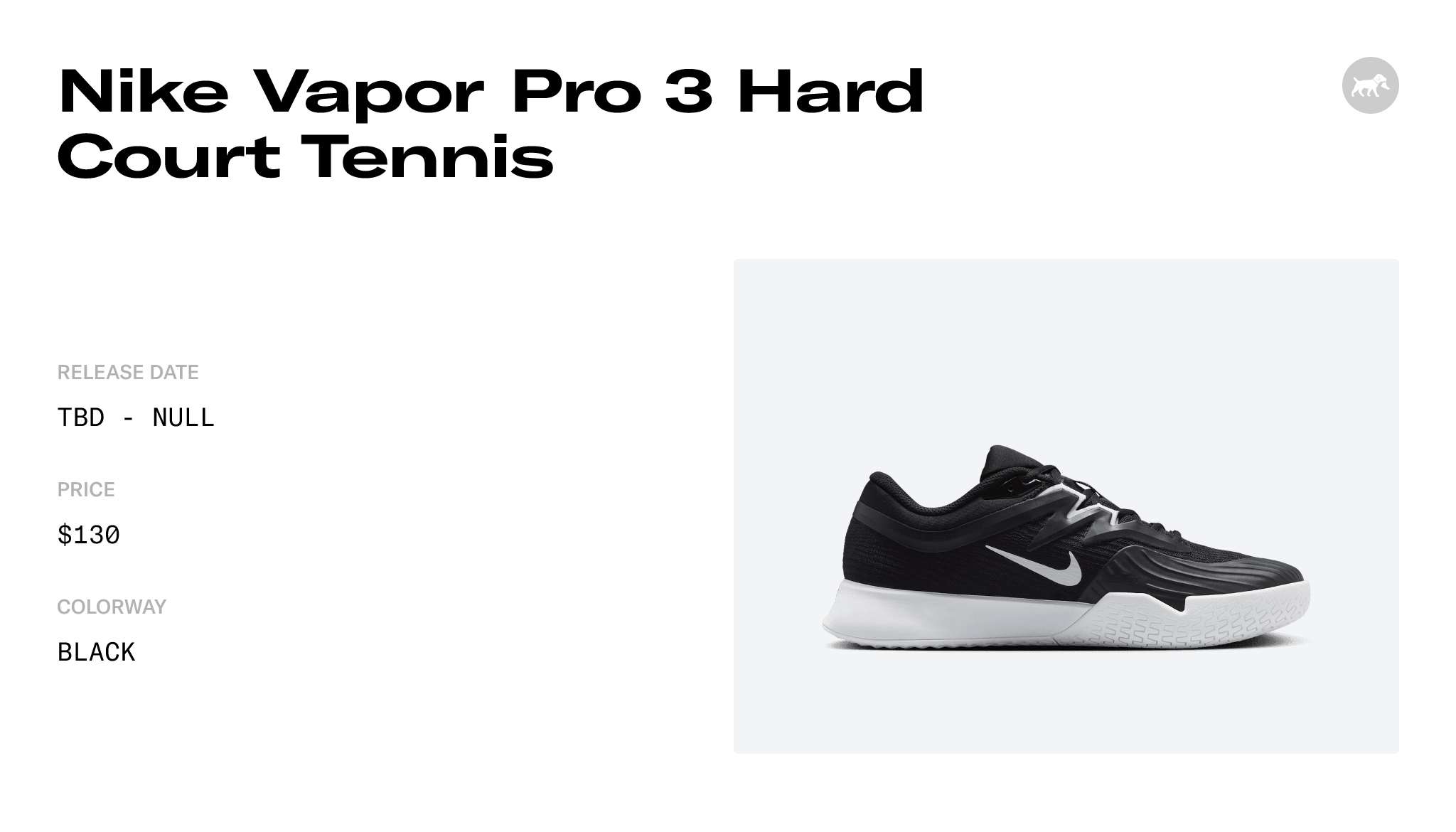 Nike Vapor Pro 3 Hard Court Tennis - FZ2161-002 Release Info