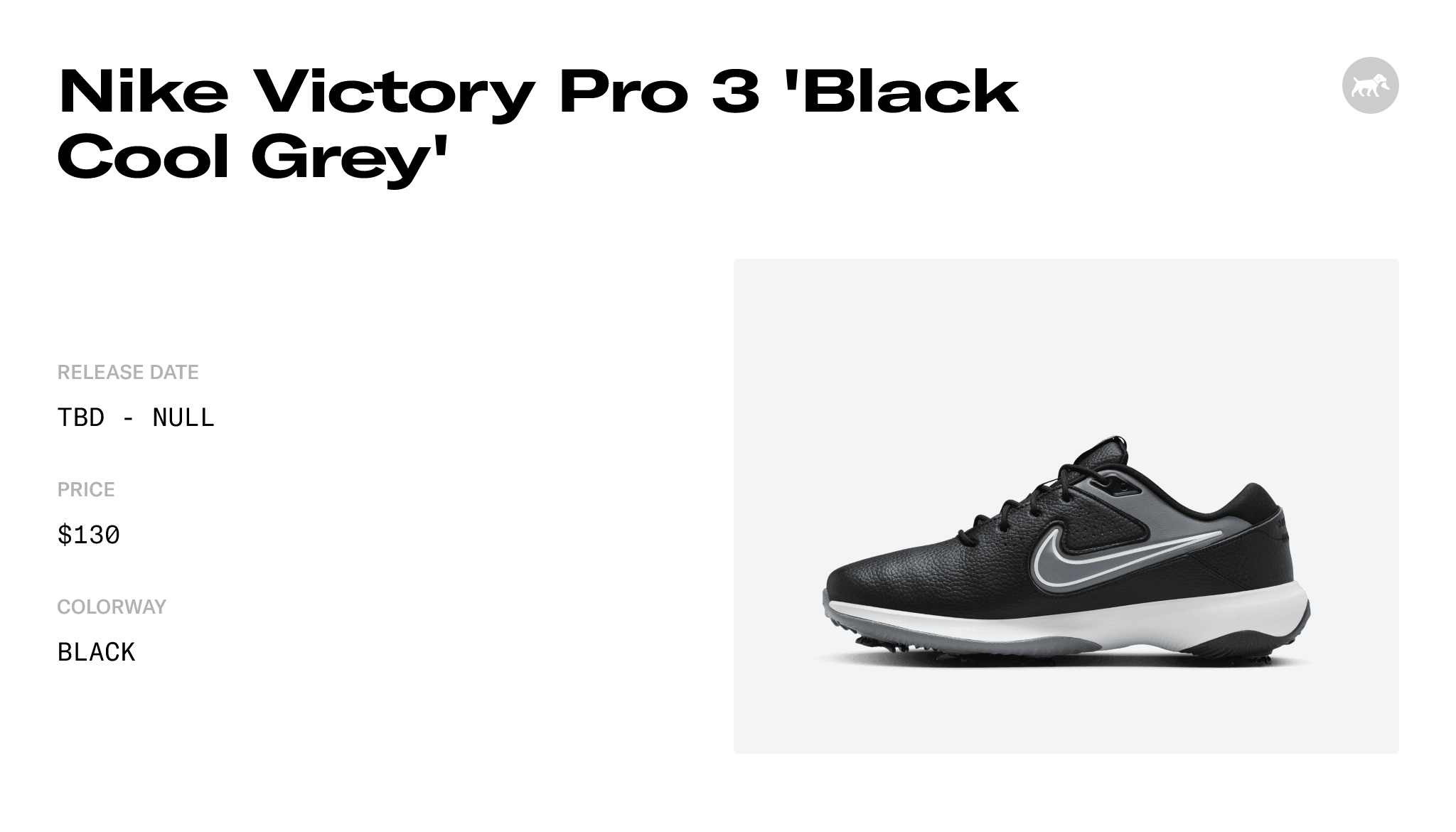 Nike Victory Pro 3 'Black Cool Grey' - DV6800-003 Release Info