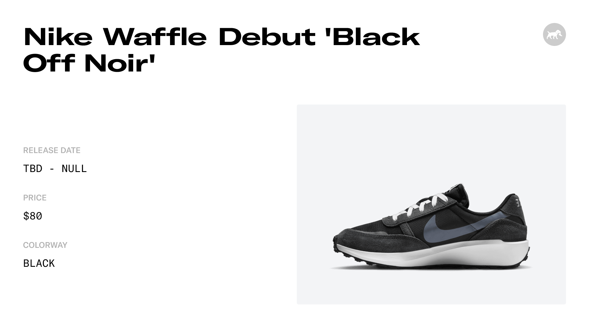 Nike Waffle Debut 'Black Off Noir' - FJ4195-001 Release Info