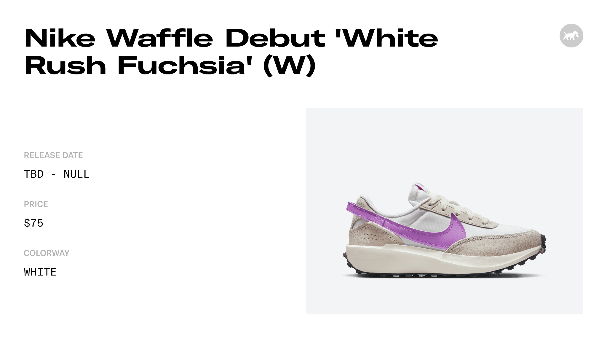 Nike Waffle Debut 'White Rush Fuchsia' (W) - DH9523-104 Release Info