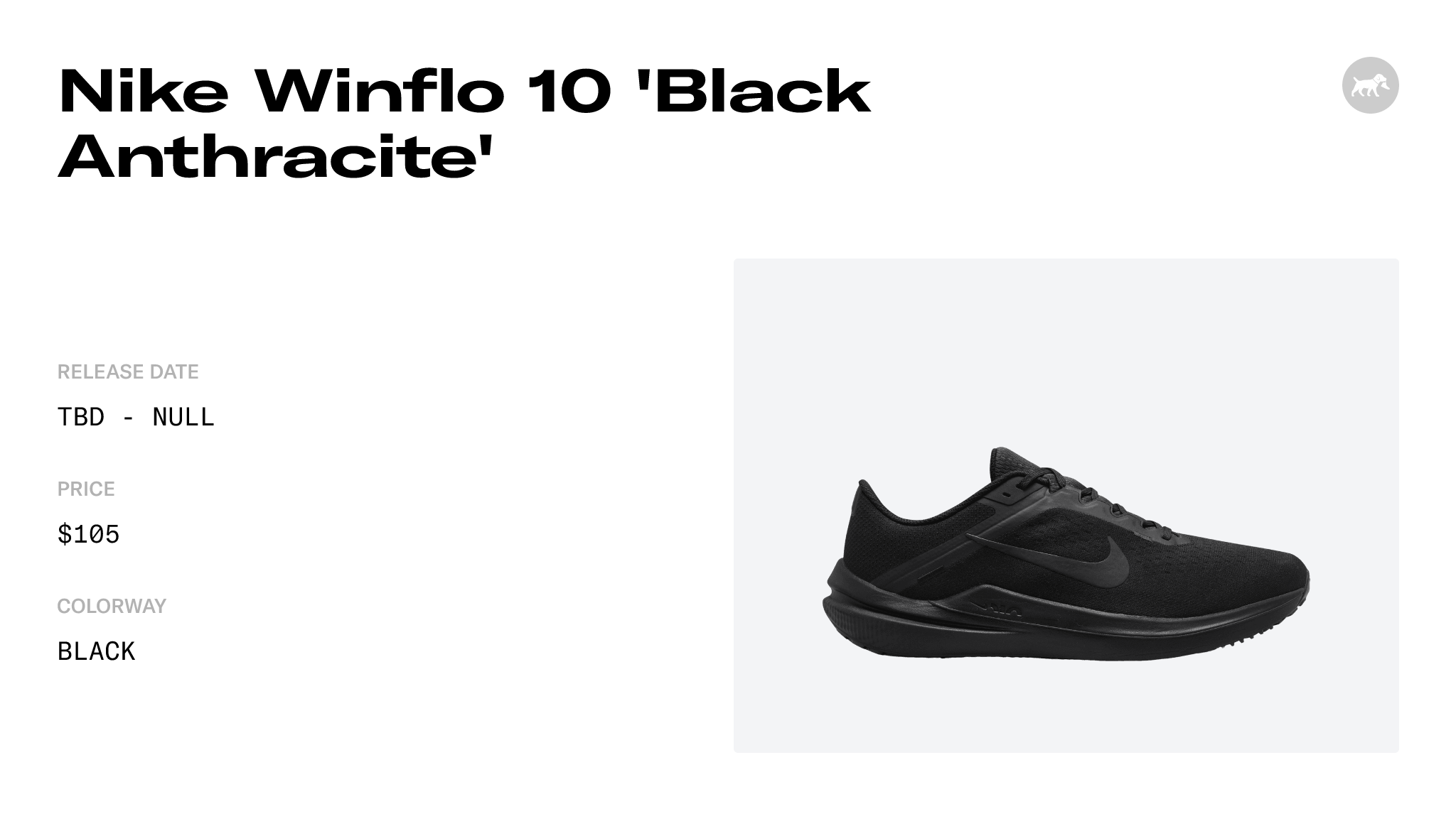 Nike Winflo 10 'Black Anthracite' - DV4022-001 Release Info