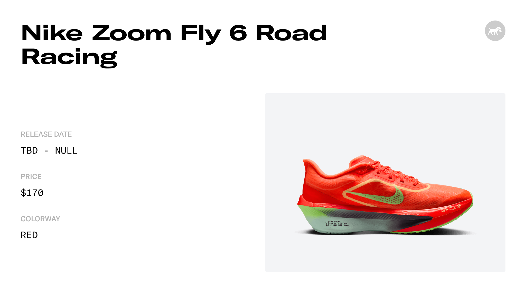 Nike Zoom Fly 6 Road Racing - FN8454-601 Release Info