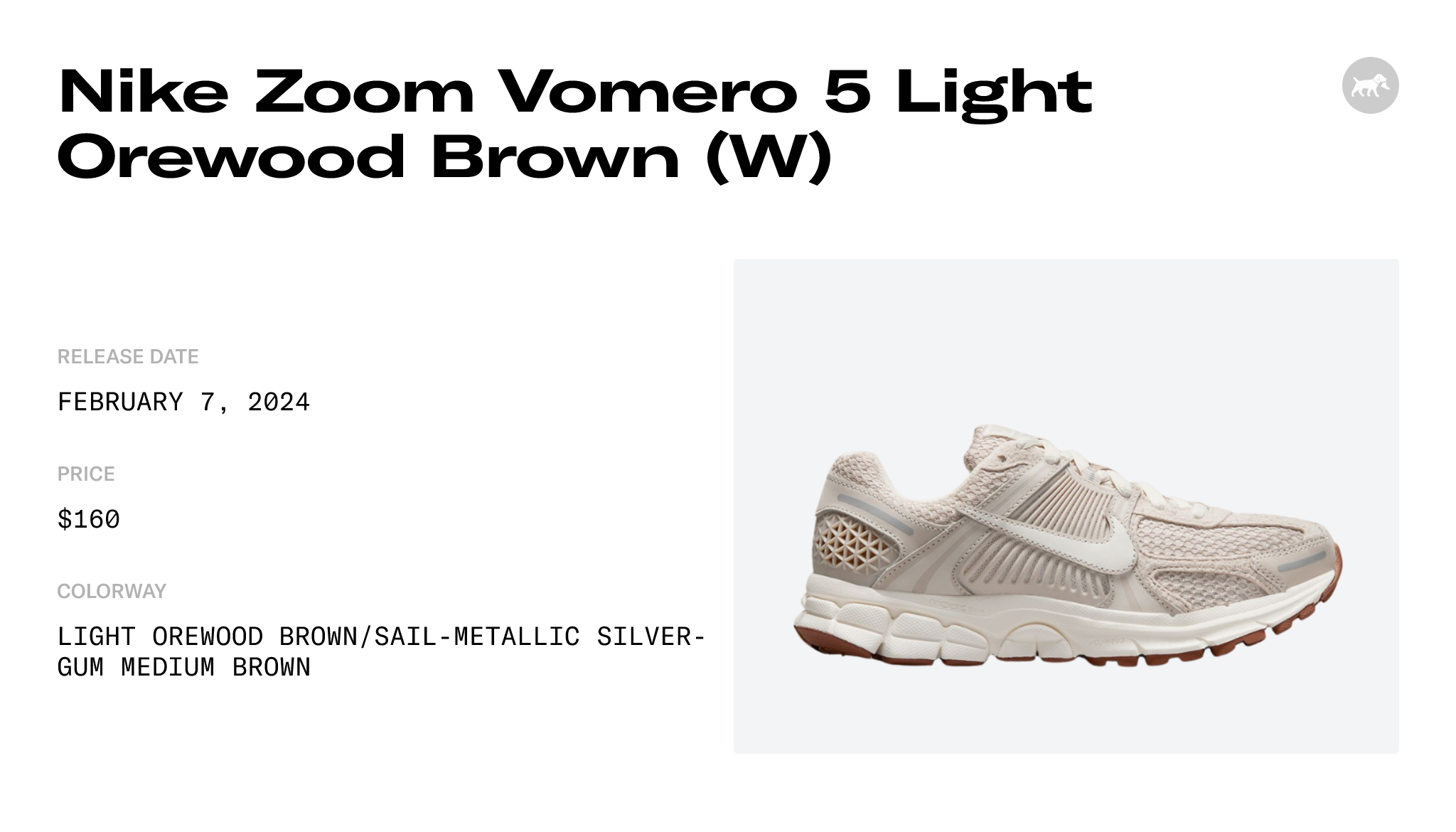Nike Zoom Vomero 5 Light Orewood Brown (W) - FZ3780-101