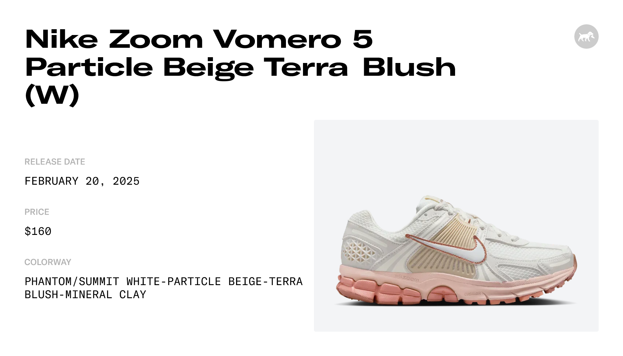 Nike Zoom Vomero 5 Particle Beige Terra Blush (W) - FJ2028-002