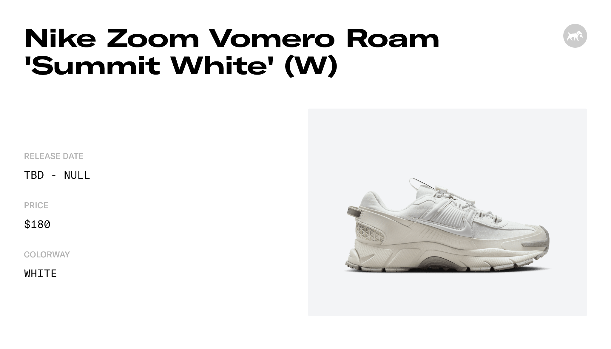 Nike Zoom Vomero Roam 'Summit White' (W) - HV6410-100 Release Info