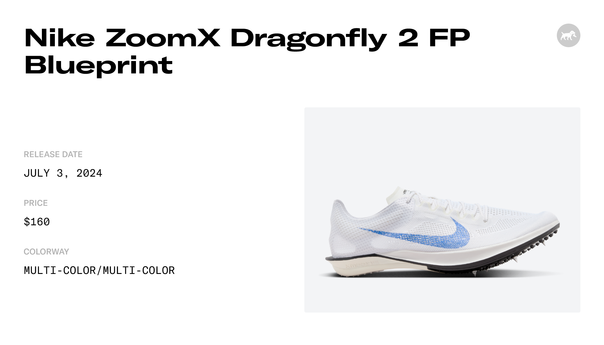 Nike ZoomX Dragonfly 2 FP Blueprint - FD8414-900 Raffles & Where to Buy