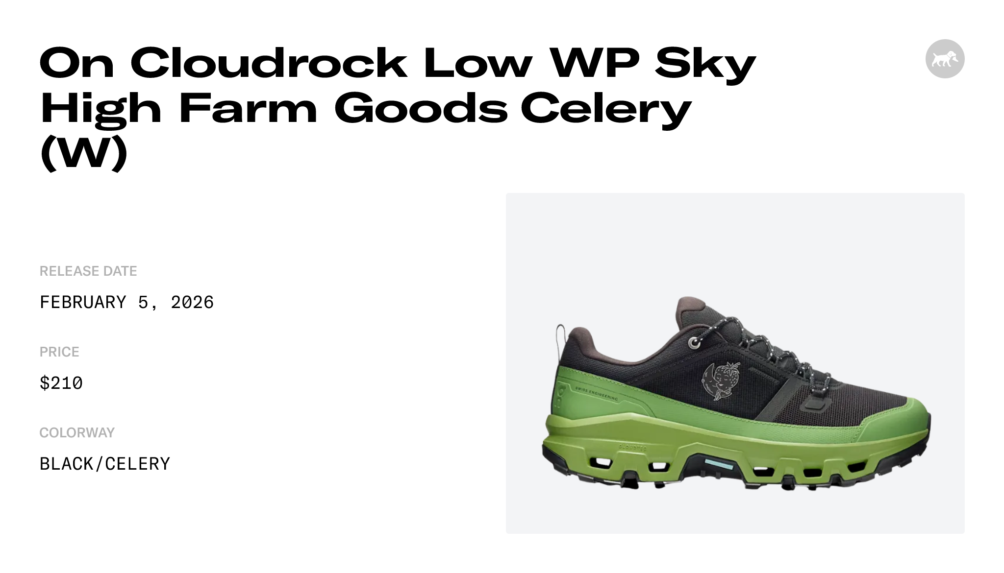 On Cloudrock Low WP Sky High Farm Goods Celery (W) - 3WG11115557