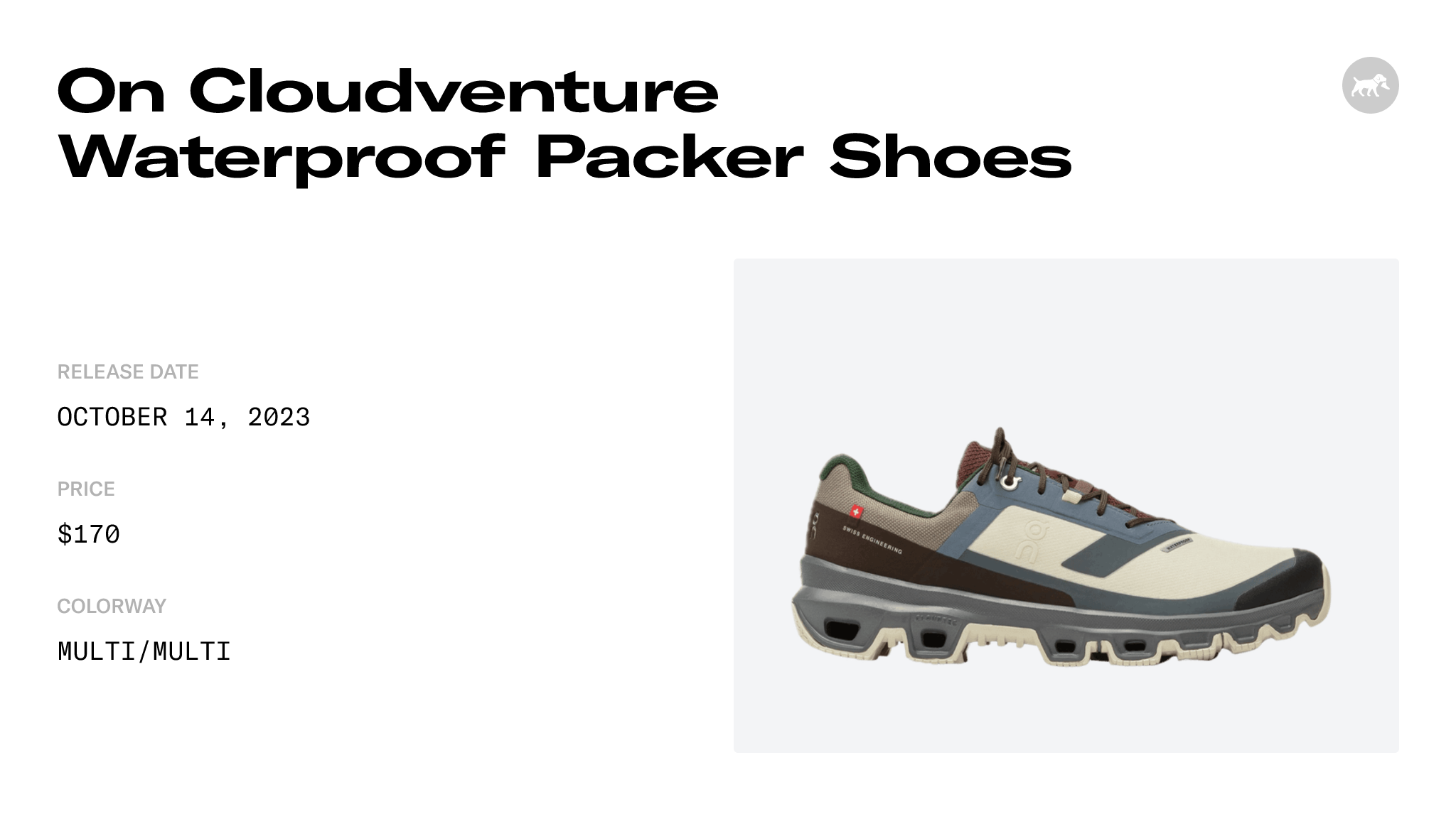 On Cloudventure Waterproof Packer Shoes - 3MD10581890
