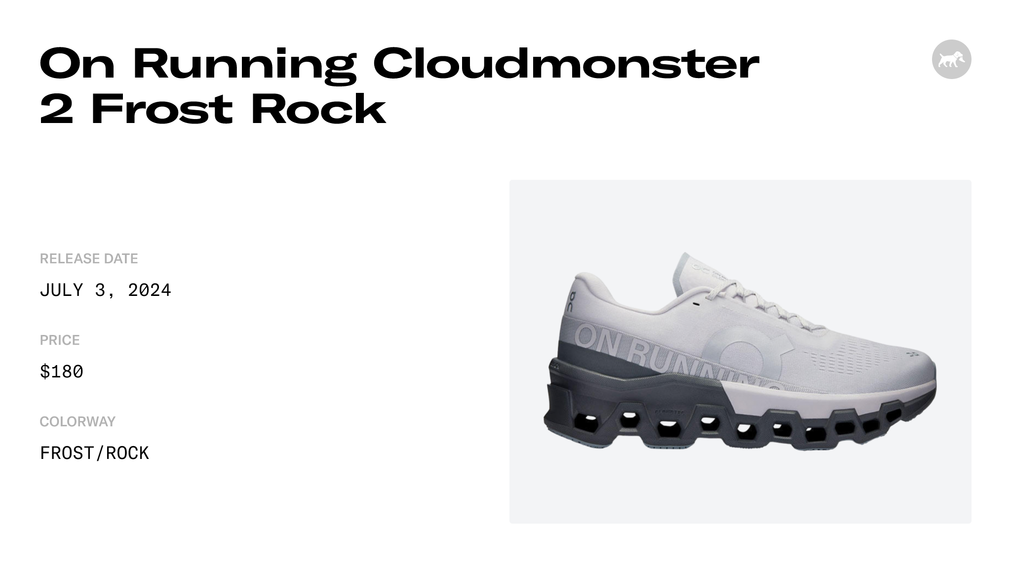 On Running Cloudmonster 2 Frost Rock - 3ME10122564