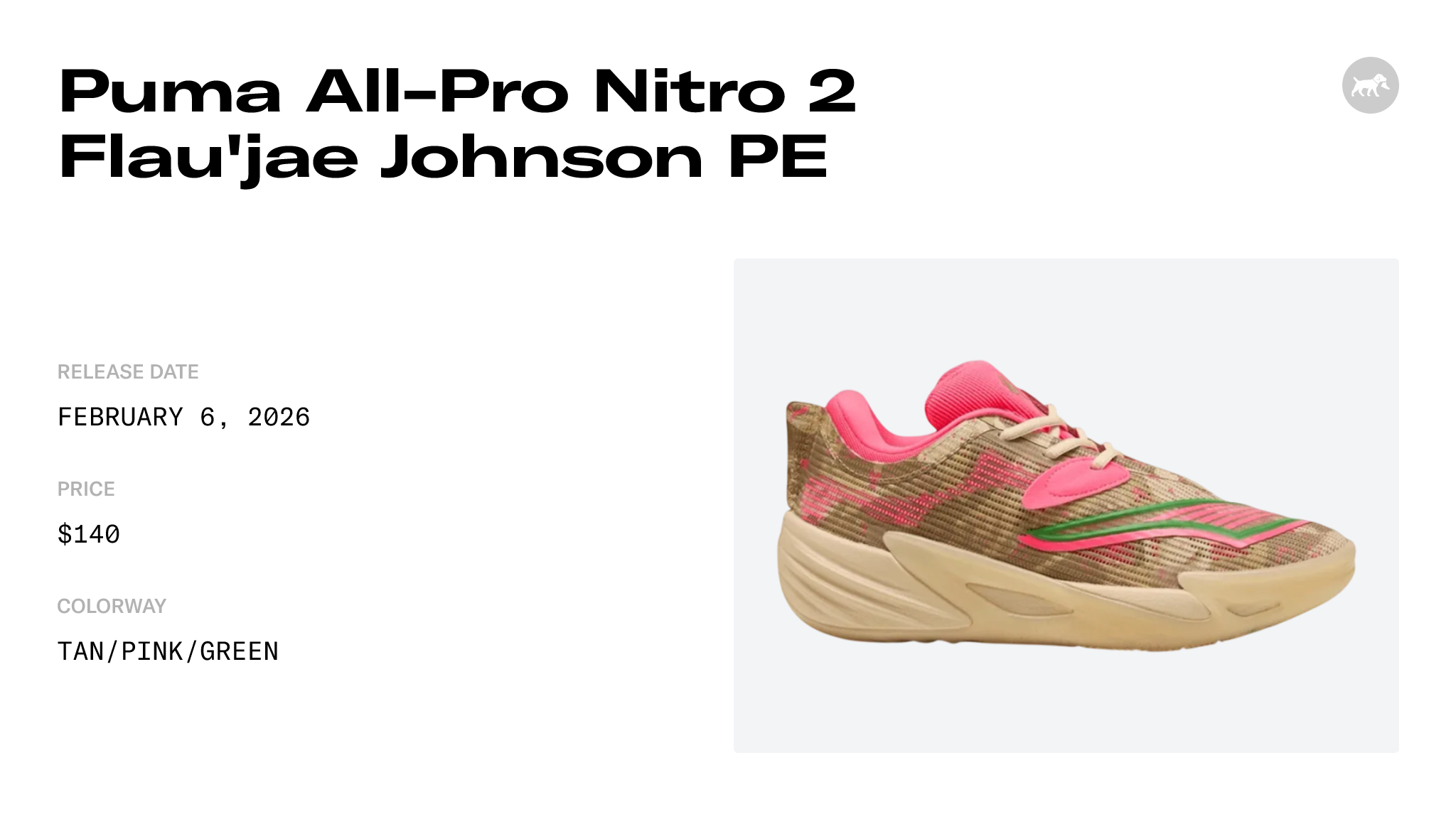 Puma All-Pro Nitro 2 Flau'jae Johnson PE - 312840-01 Release Info