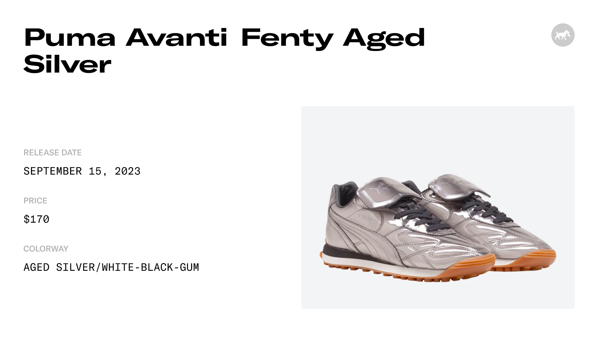 Puma Avanti Fenty Aged Silver - 398671-01 Raffles & Where to Buy