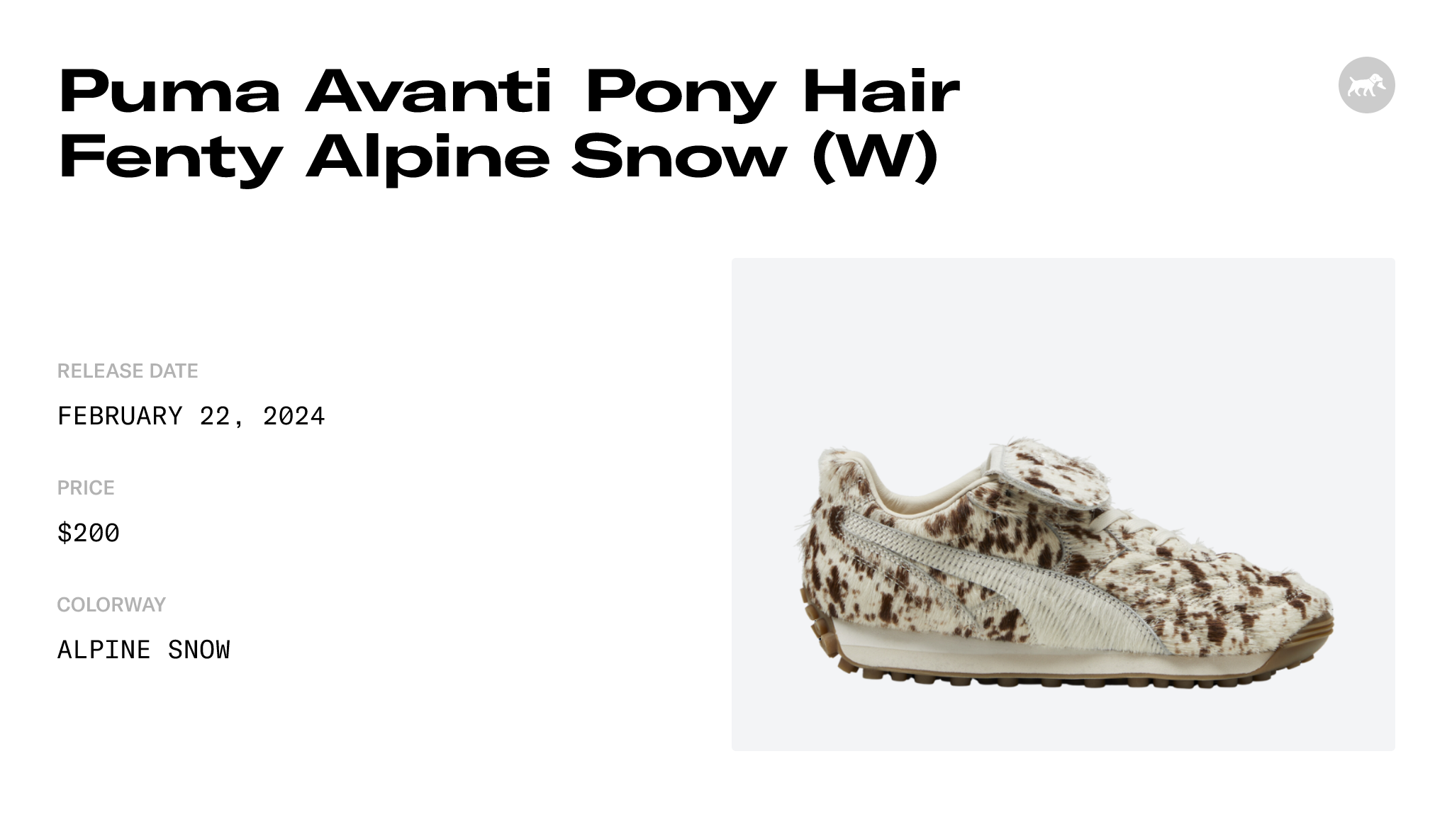 Puma Avanti Pony Hair Fenty Alpine Snow (W) - 399815-01