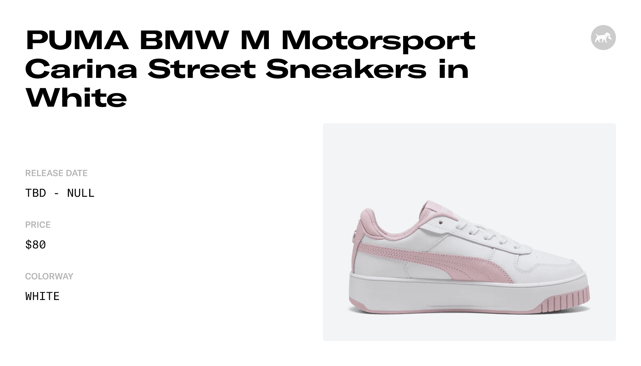 PUMA BMW M Motorsport Carina Street Sneakers in White - 309008-01 ...