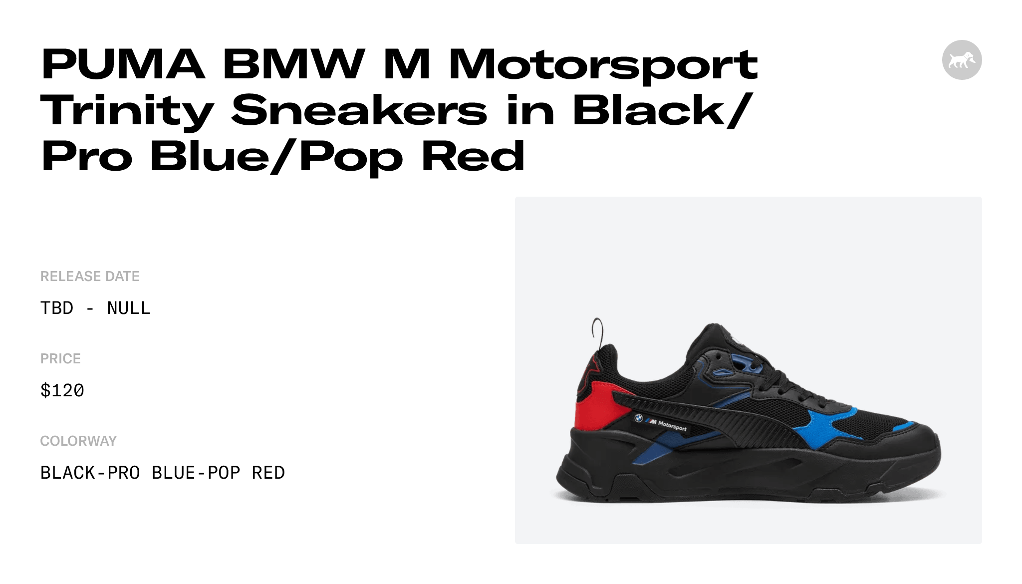 PUMA BMW M Motorsport Trinity Sneakers in Black/Pro Blue/Pop Red ...