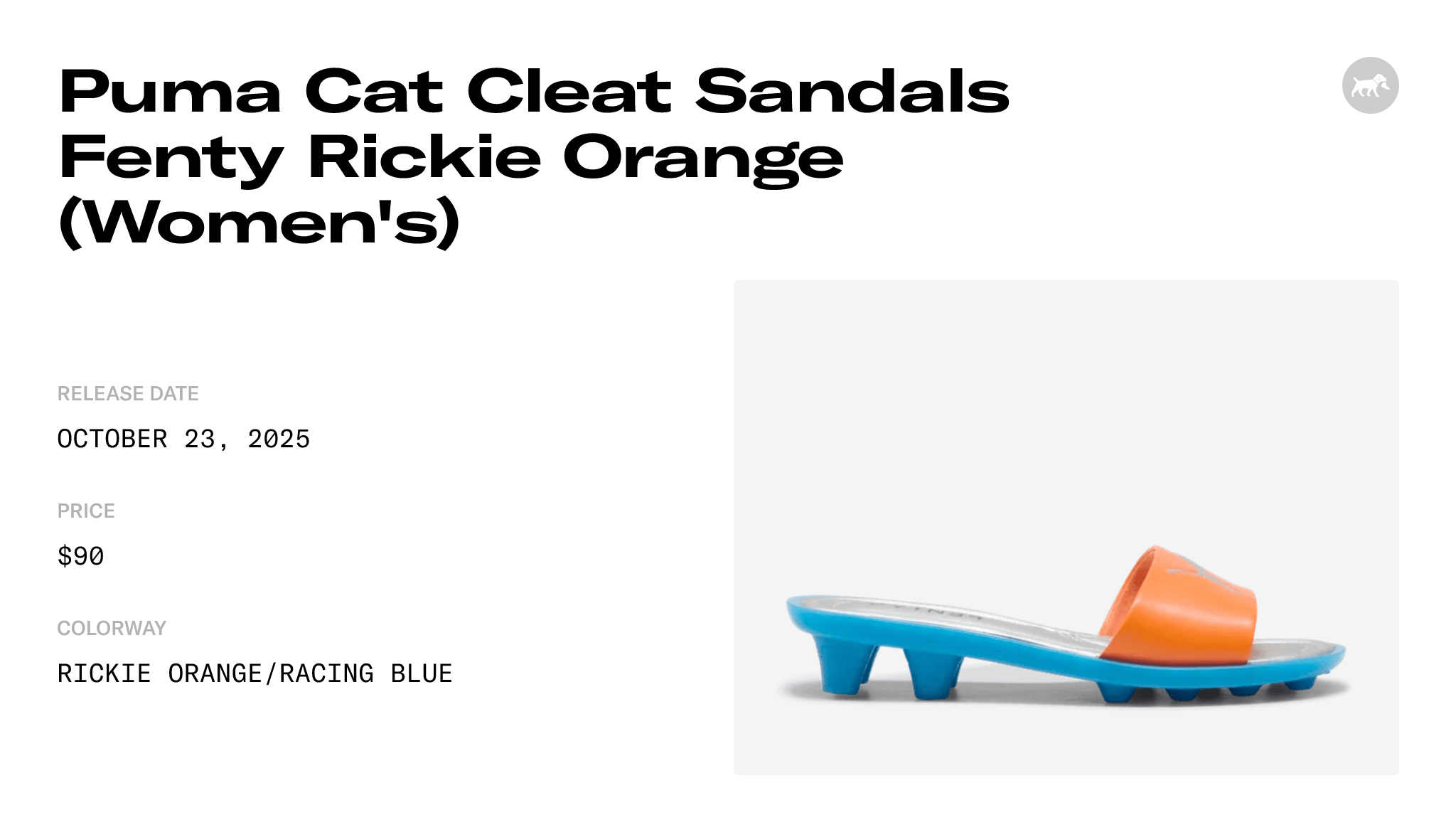 Puma Cat Cleat Sandals Fenty Rickie Orange (Women's) - 405980-01