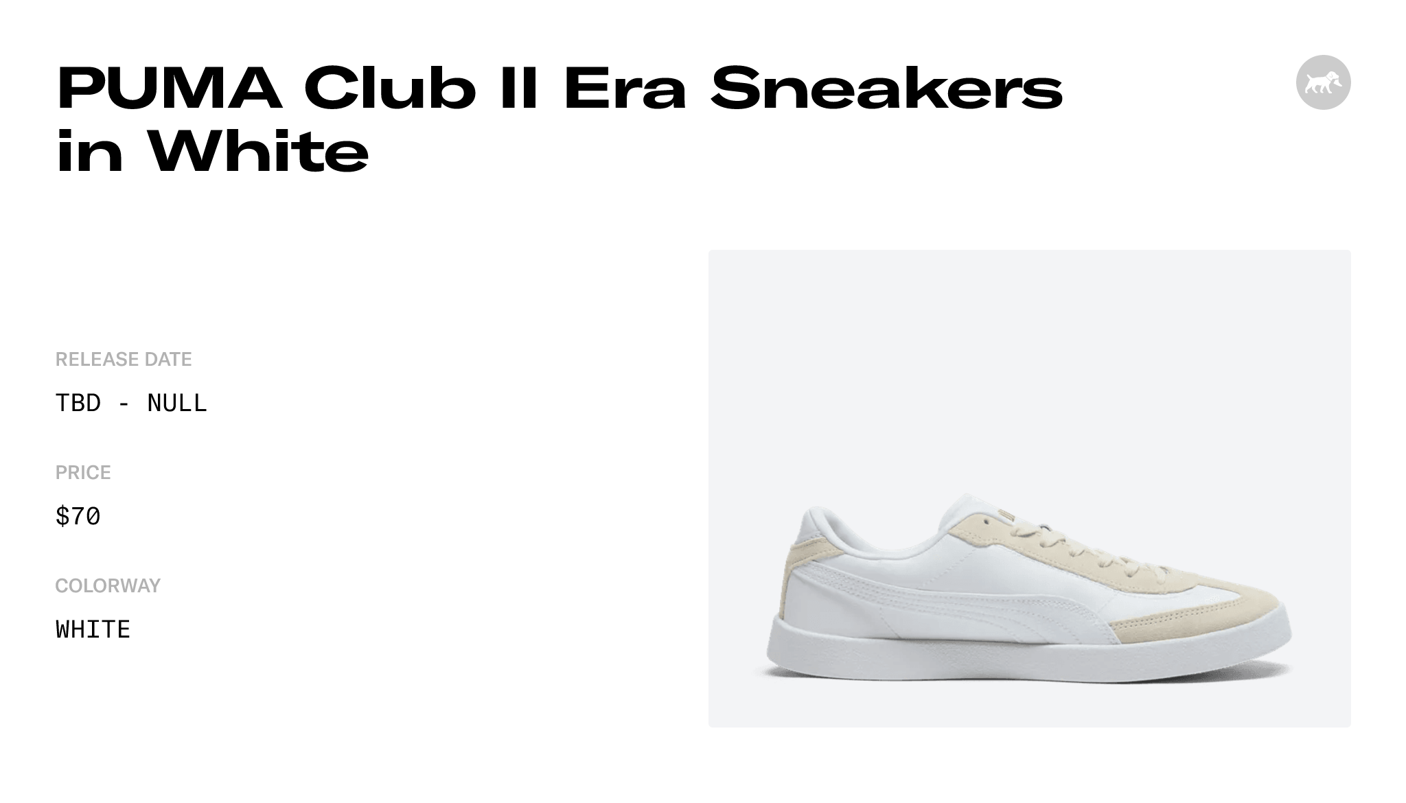 PUMA Club II Era Sneakers in White - 401001-06 Release Info