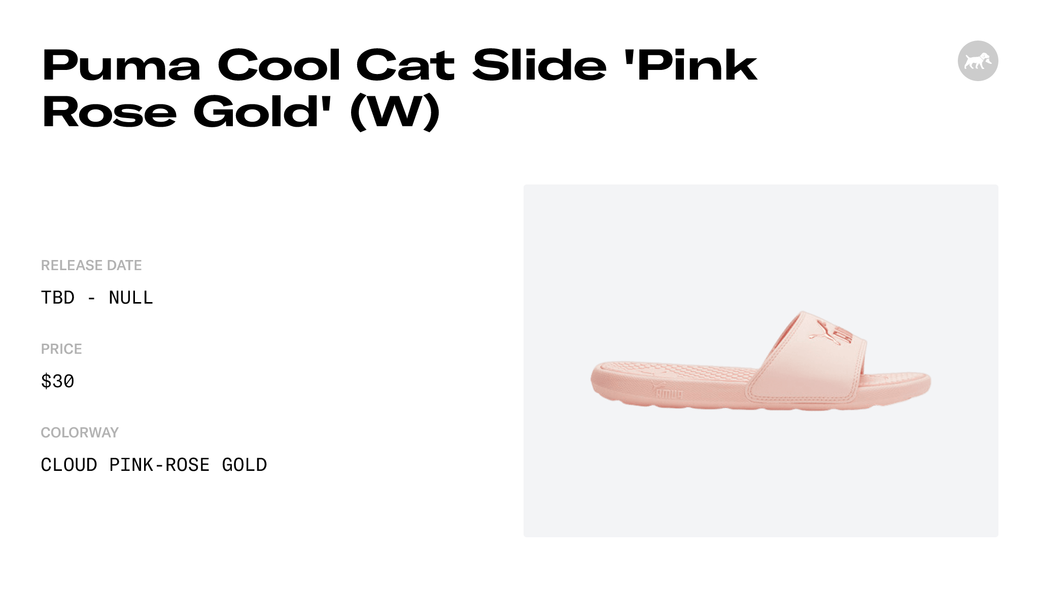 Puma Cool Cat Slide 'Pink Rose Gold' (W) - 371013-15 Release Info