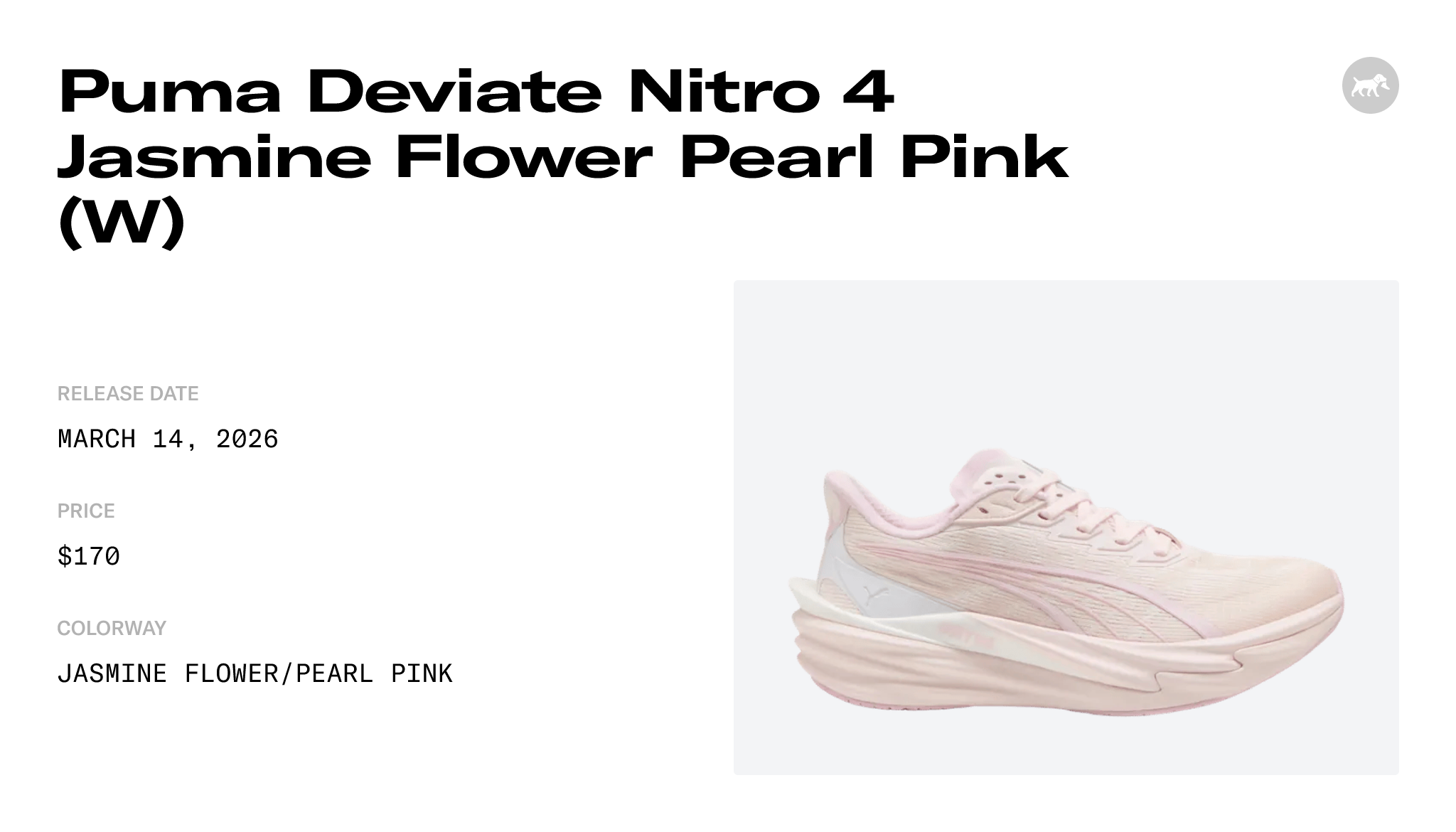 Puma Deviate Nitro 4 Jasmine Flower Pearl Pink (W) - 312124-15