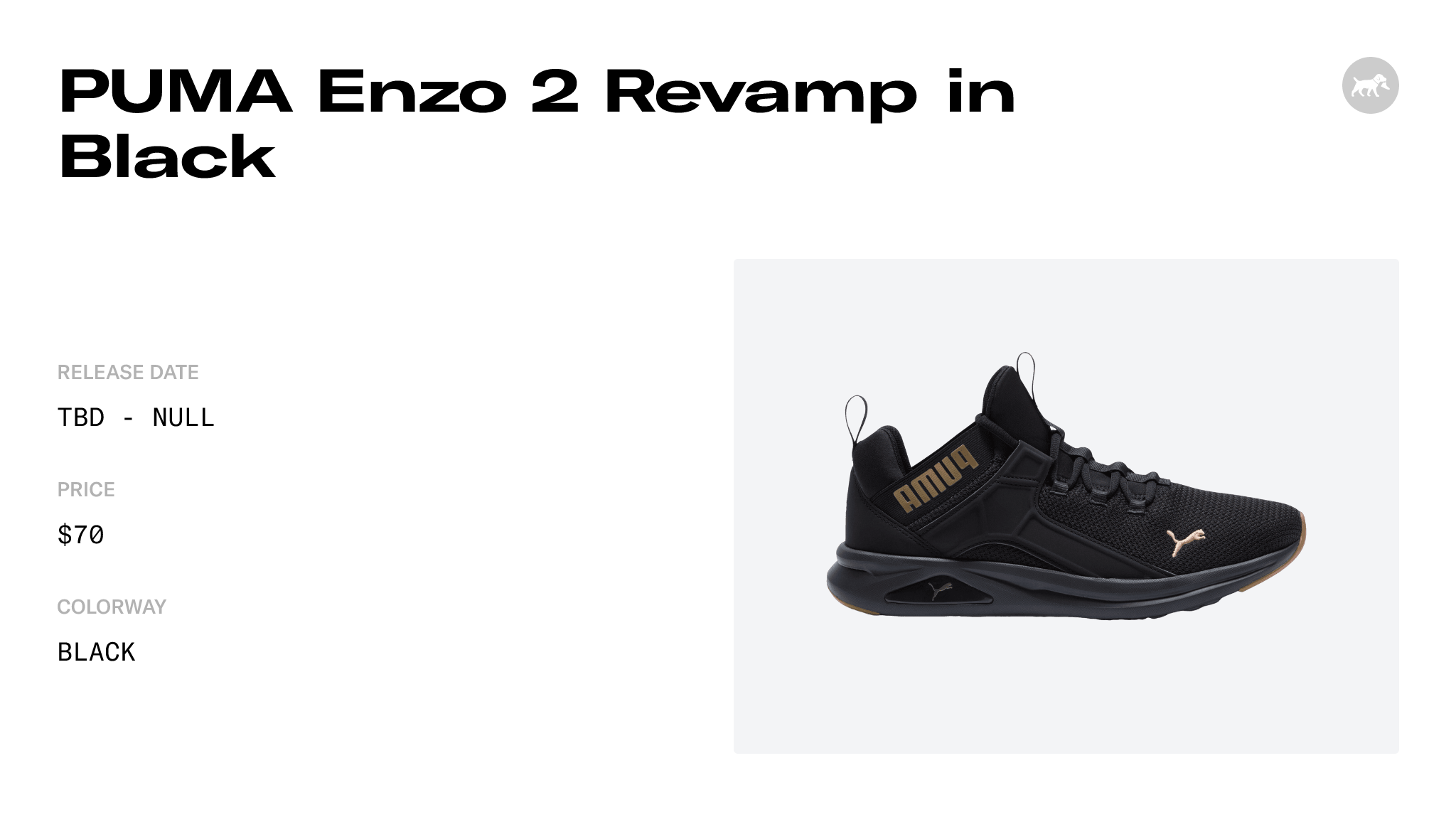 PUMA Enzo 2 Revamp in Black - 379253-05 Release Info