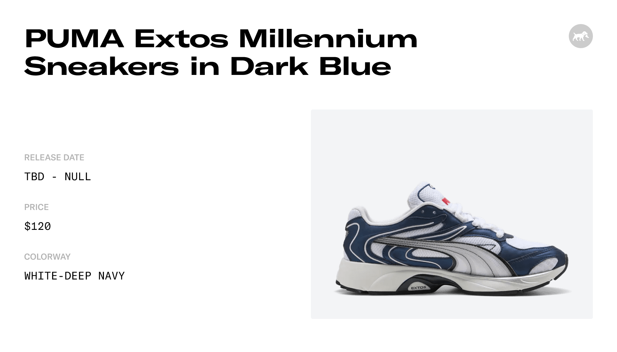 PUMA Extos Millennium Sneakers in Dark Blue - 398784-01 Release Info