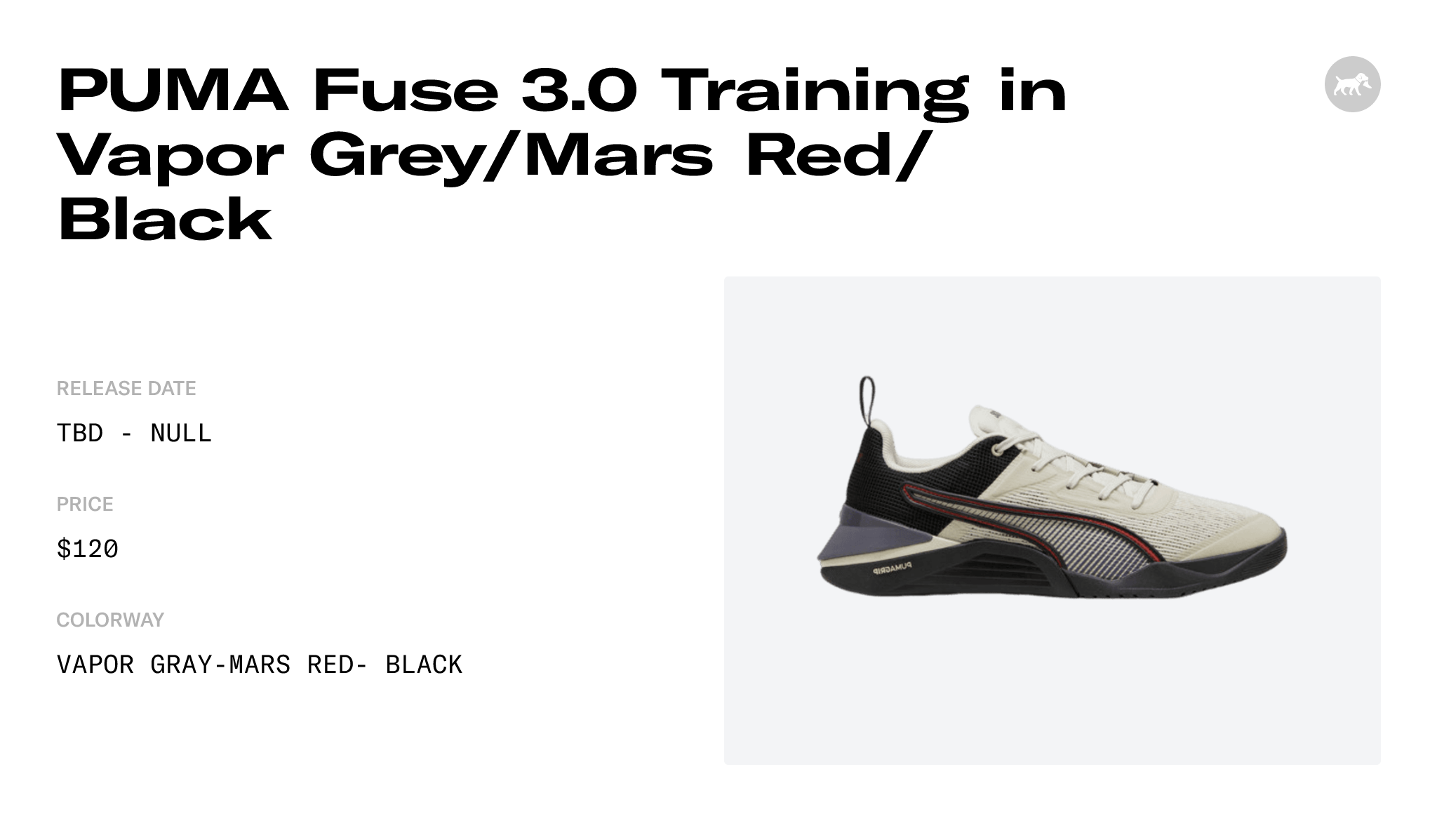 PUMA Fuse 3.0 Training in Vapor Grey/Mars Red/Black - 378107-10 Release ...
