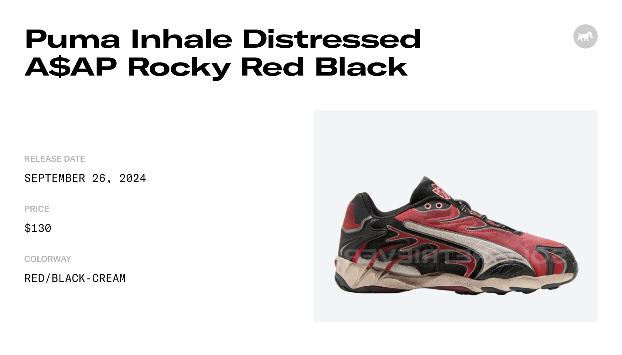 Puma Inhale Distressed A$AP Rocky Red Black - 402453-01