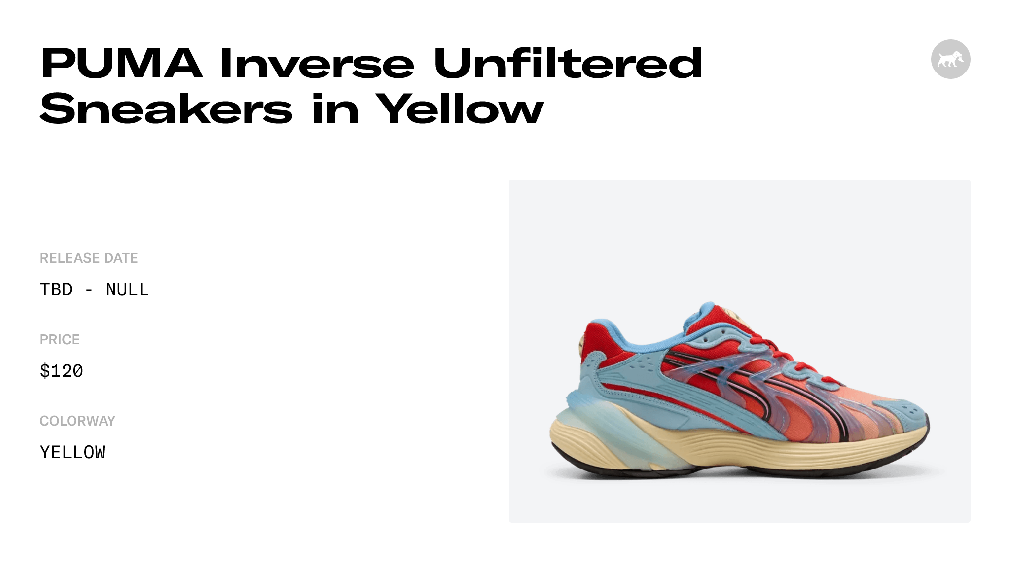 PUMA Inverse Unfiltered Sneakers in Yellow - 402342-01 Release Info