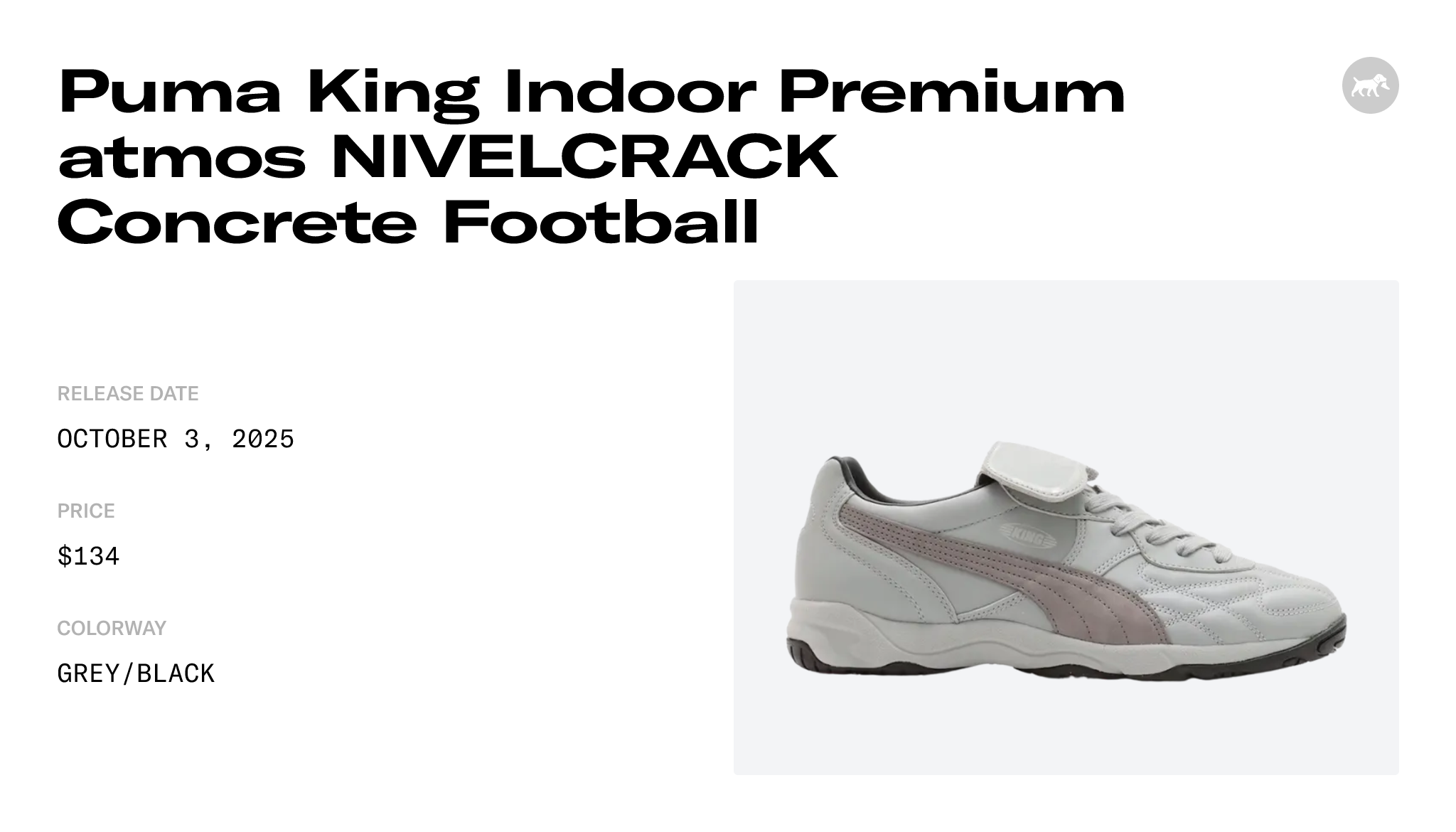 Puma King Indoor Premium atmos NIVELCRACK Concrete Football - 404819-01