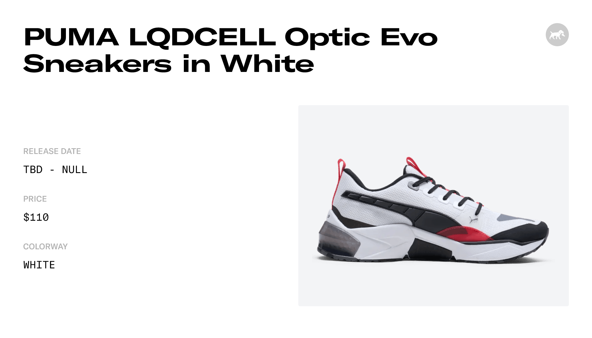 PUMA LQDCELL Optic Evo Sneakers in White - 310056-03 Release Info