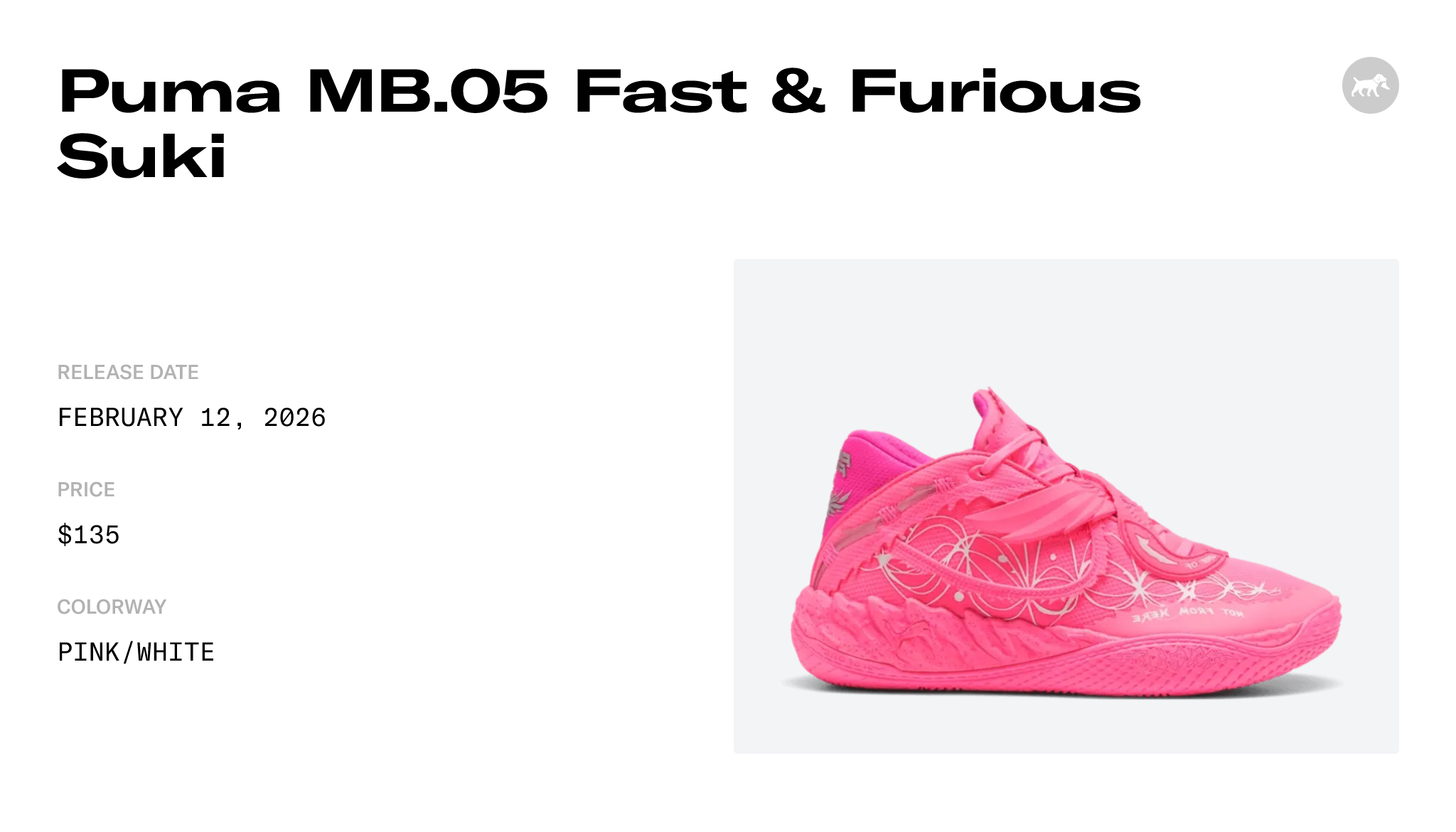 Puma MB.05 Fast & Furious Suki - 314021-01 Release Info