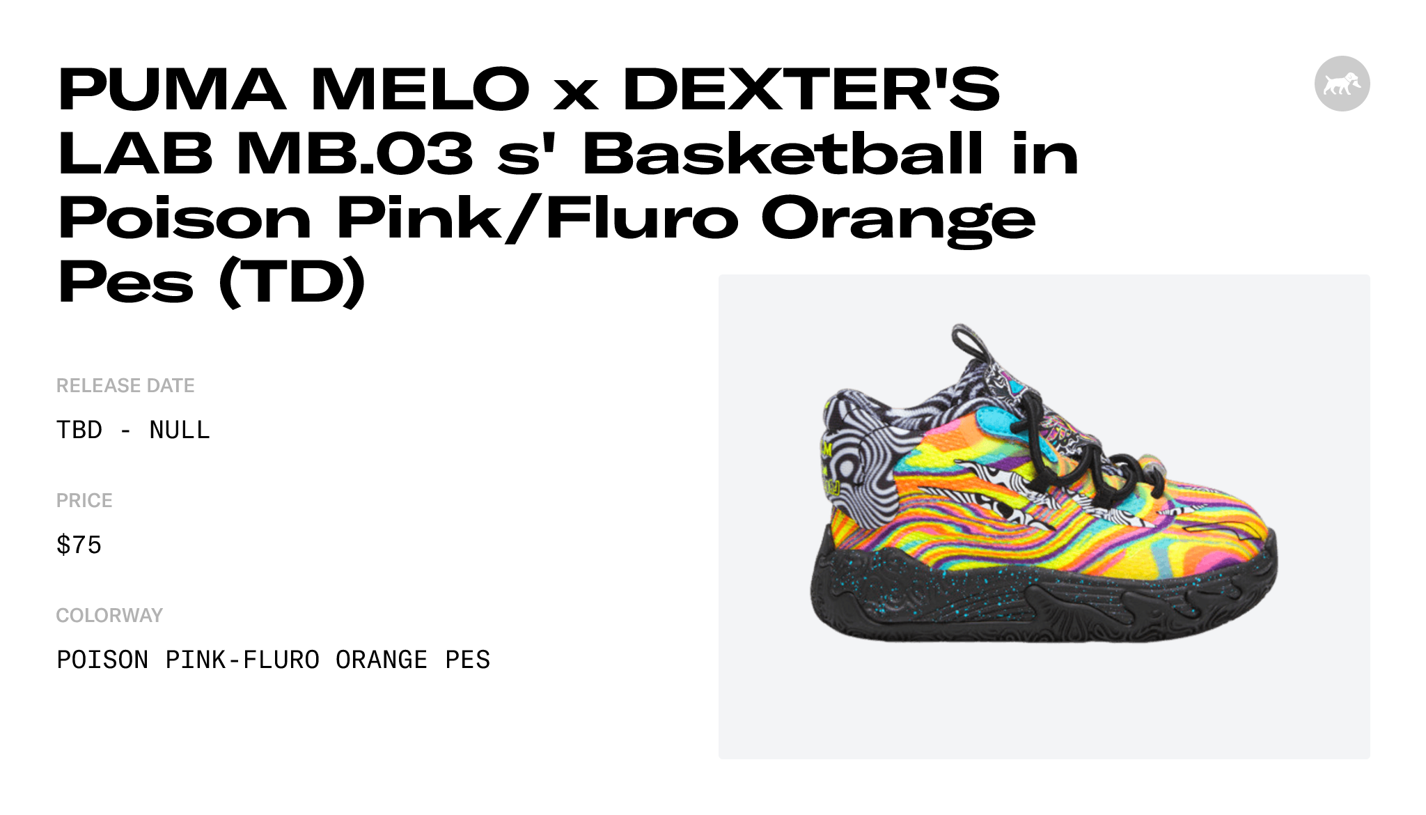 PUMA MELO x DEXTER'S LAB MB.03 s' Basketball in Poison Pink/Fluro ...