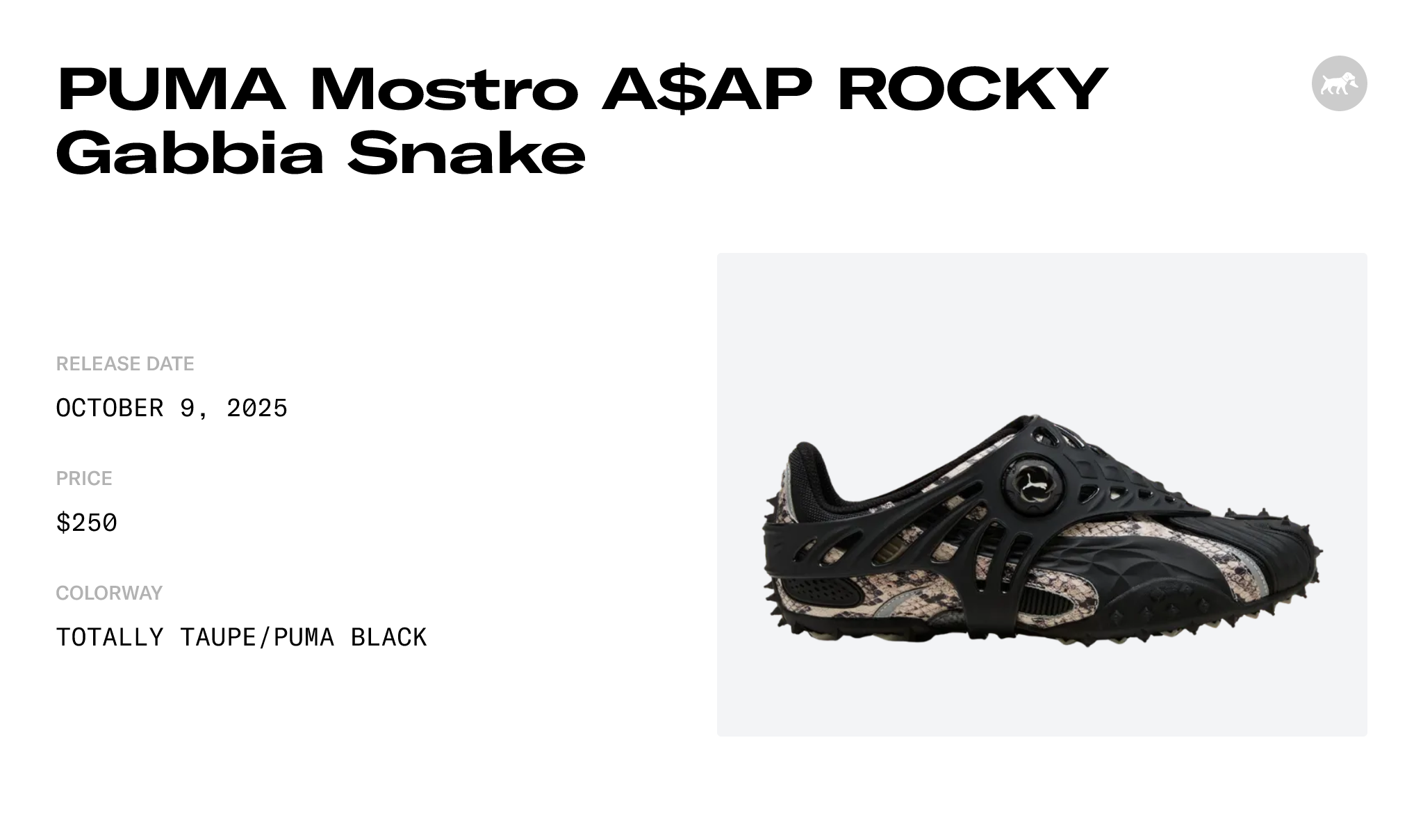 PUMA Mostro A$AP ROCKY Gabbia Snake - 403025-01 Raffles & Where to Buy