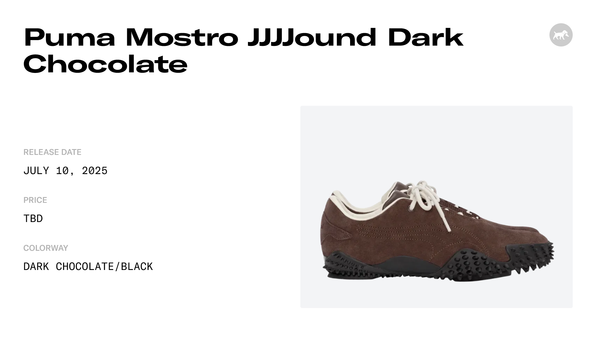 Puma Mostro JJJJound Dark Chocolate - 403823-02 Raffles & Where to Buy