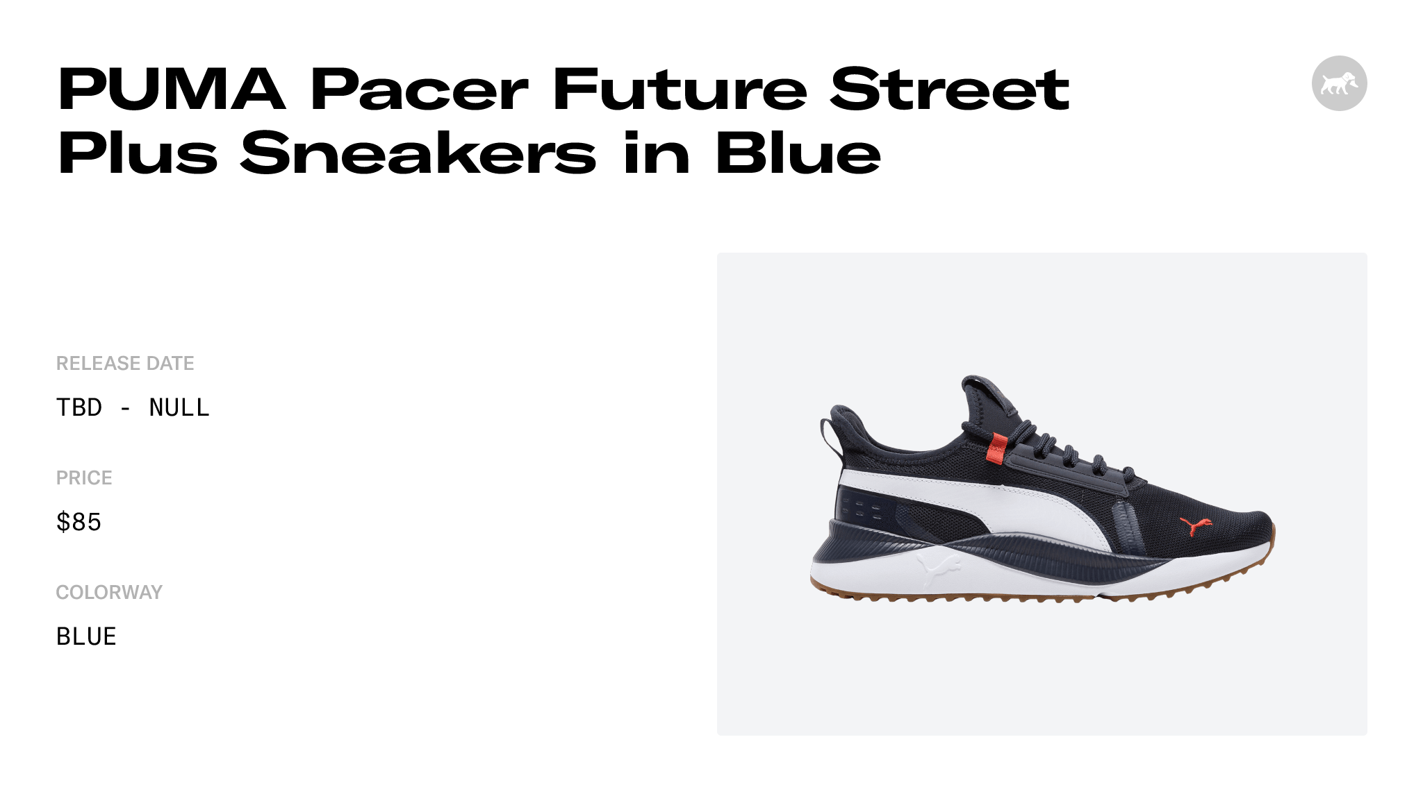PUMA Pacer Future Street Plus Sneakers in Blue - 384634-35 Release Info
